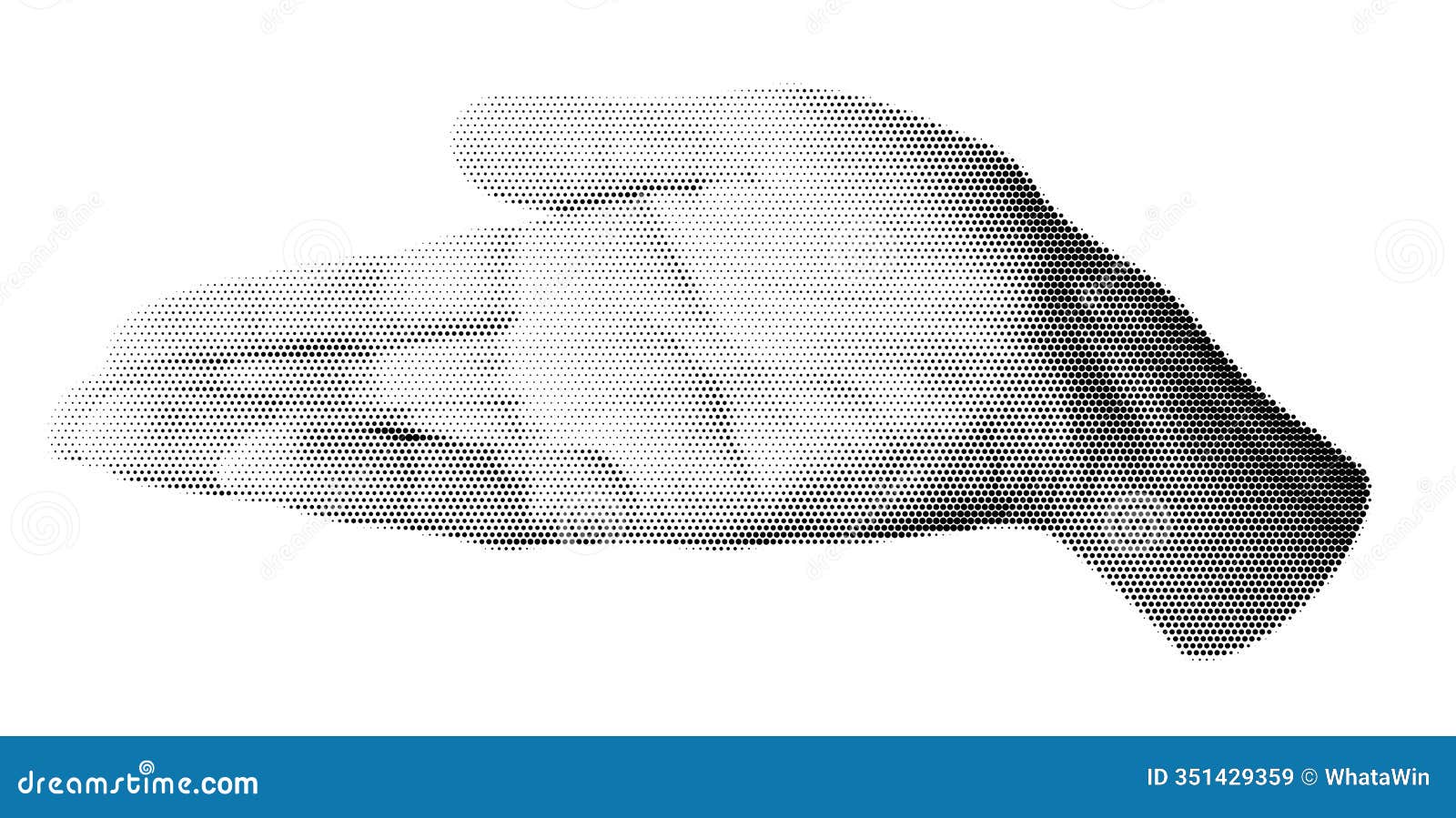 Halftone Image of Hand. Pop Art Retro Style Illustration Stock ...