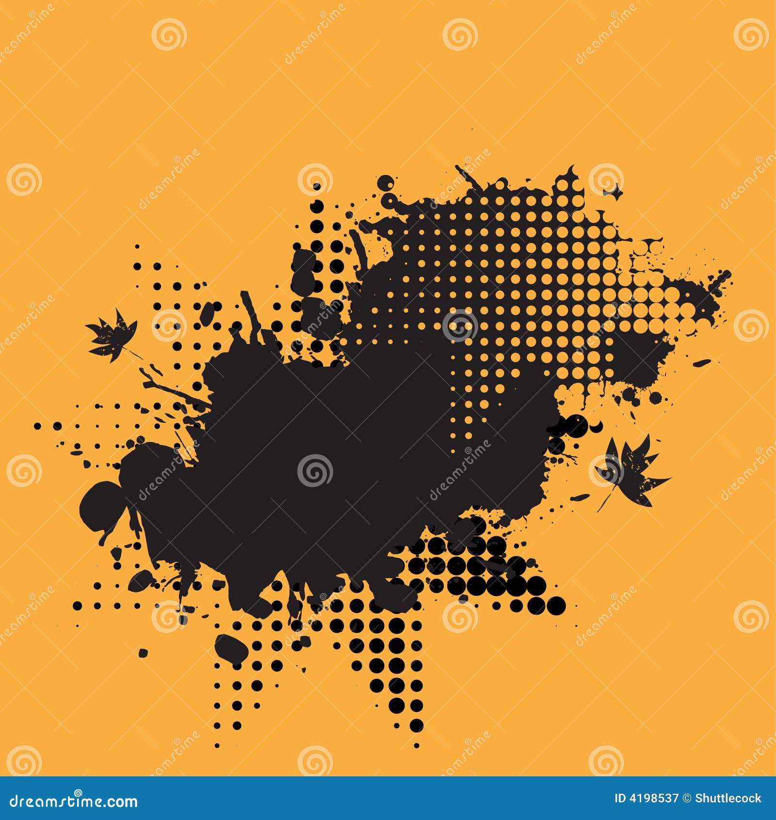 Halftone ink splat grunge stock vector. Illustration of abstract - 4198537