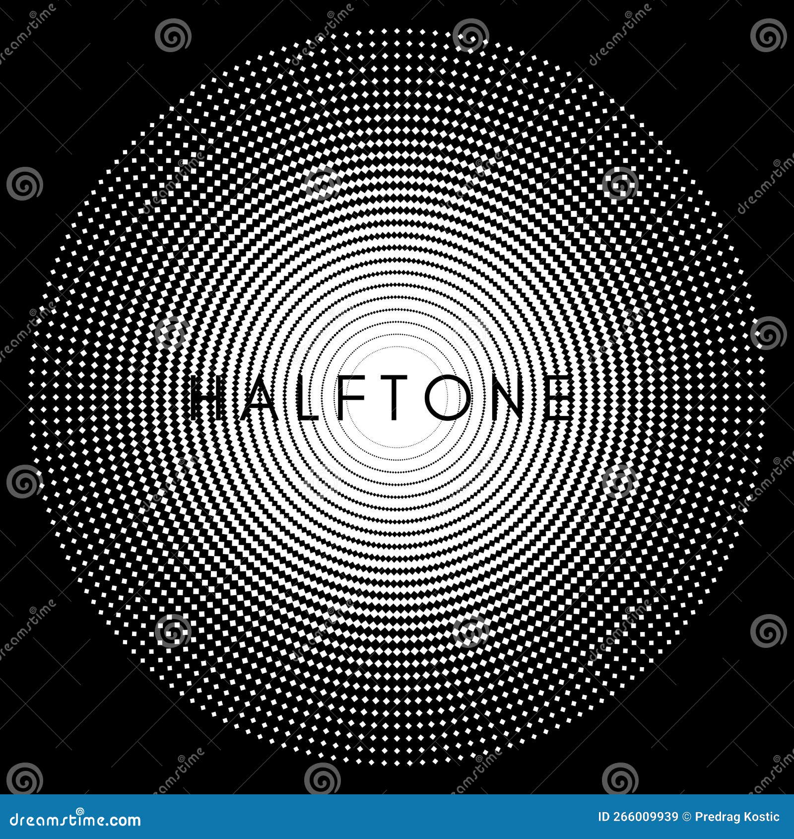 Halftone logo stock image. Image of light, banner, monochrome - 266009939