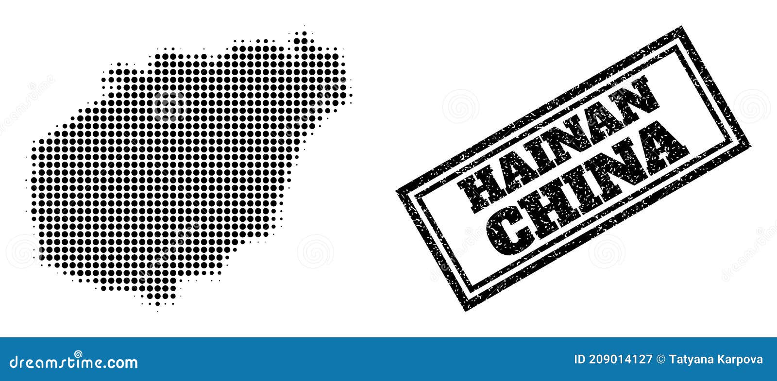 Halftone Map of Hainan Island and Scratched Framed Stamp Seal Stock ... Halftone Map of Hainan Island and Scratched Framed Stamp Seal Stock ...