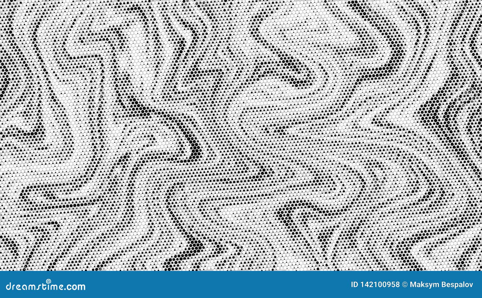 Halftone Marble Texture Background.Abstract Black and White Dot Art ...