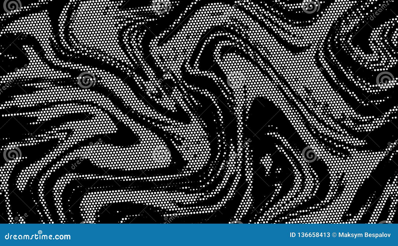 Halftone Marble Texture Background.Abstract Black and White Dot Art ...