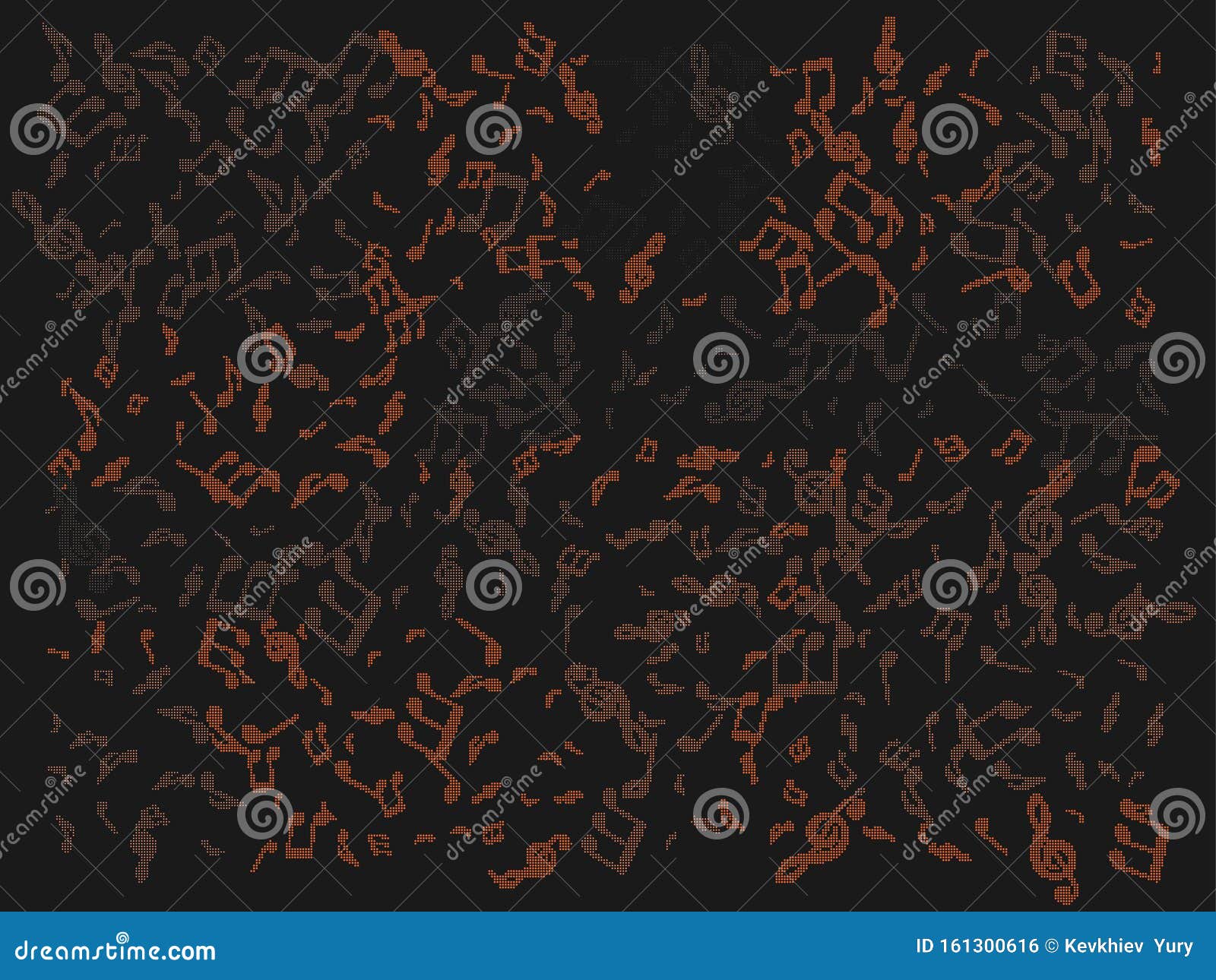 Halftone Music Notes Symbols Vector Illustration Stock Vector ...