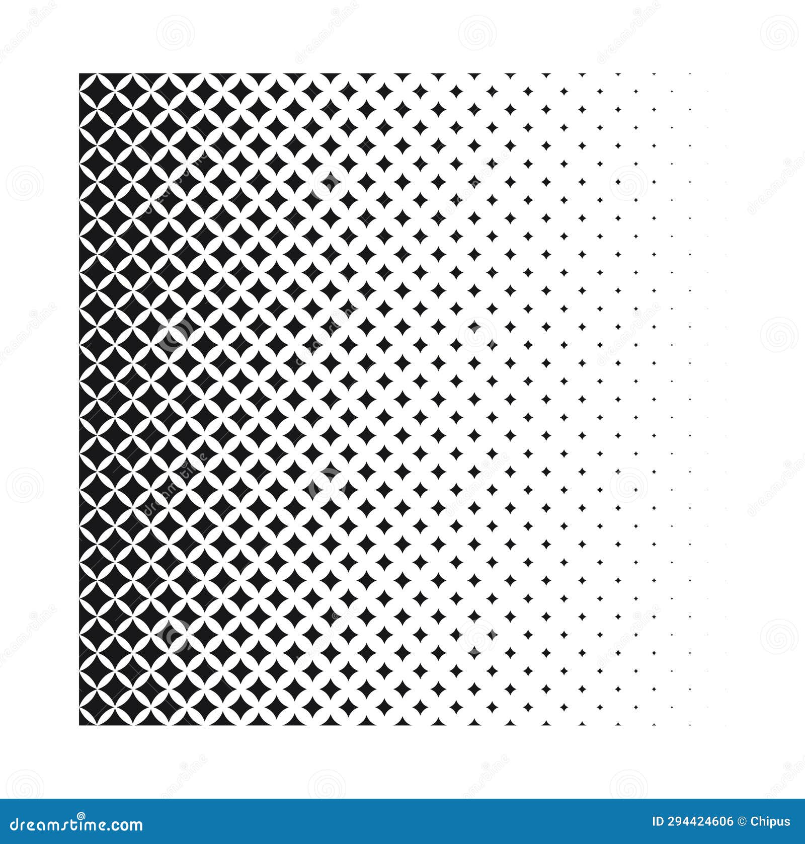 Black and White Halftone Rhomboid Pattern. Stock Vector - Illustration ...