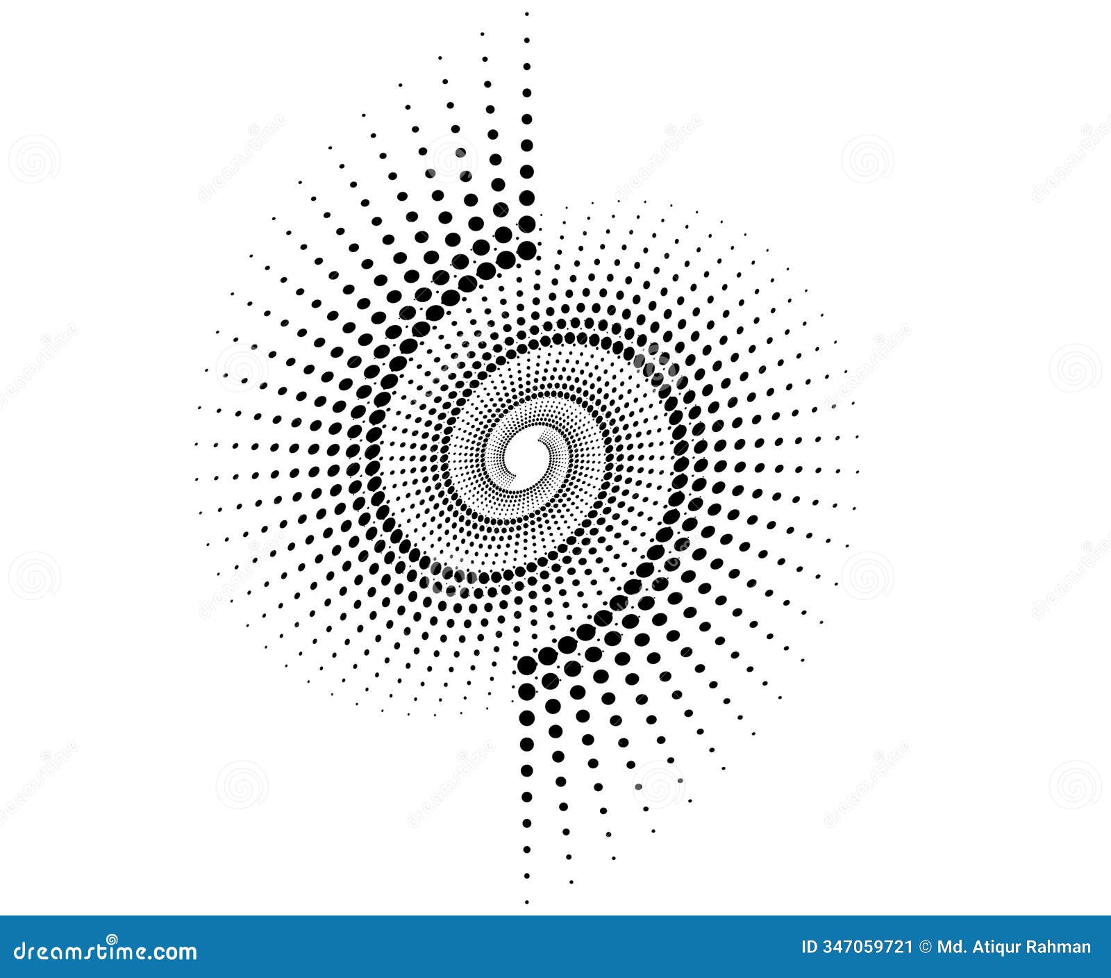 Halftone Pattern, Spiral Dot Pattern Design, Halftone Circular Dotted ...