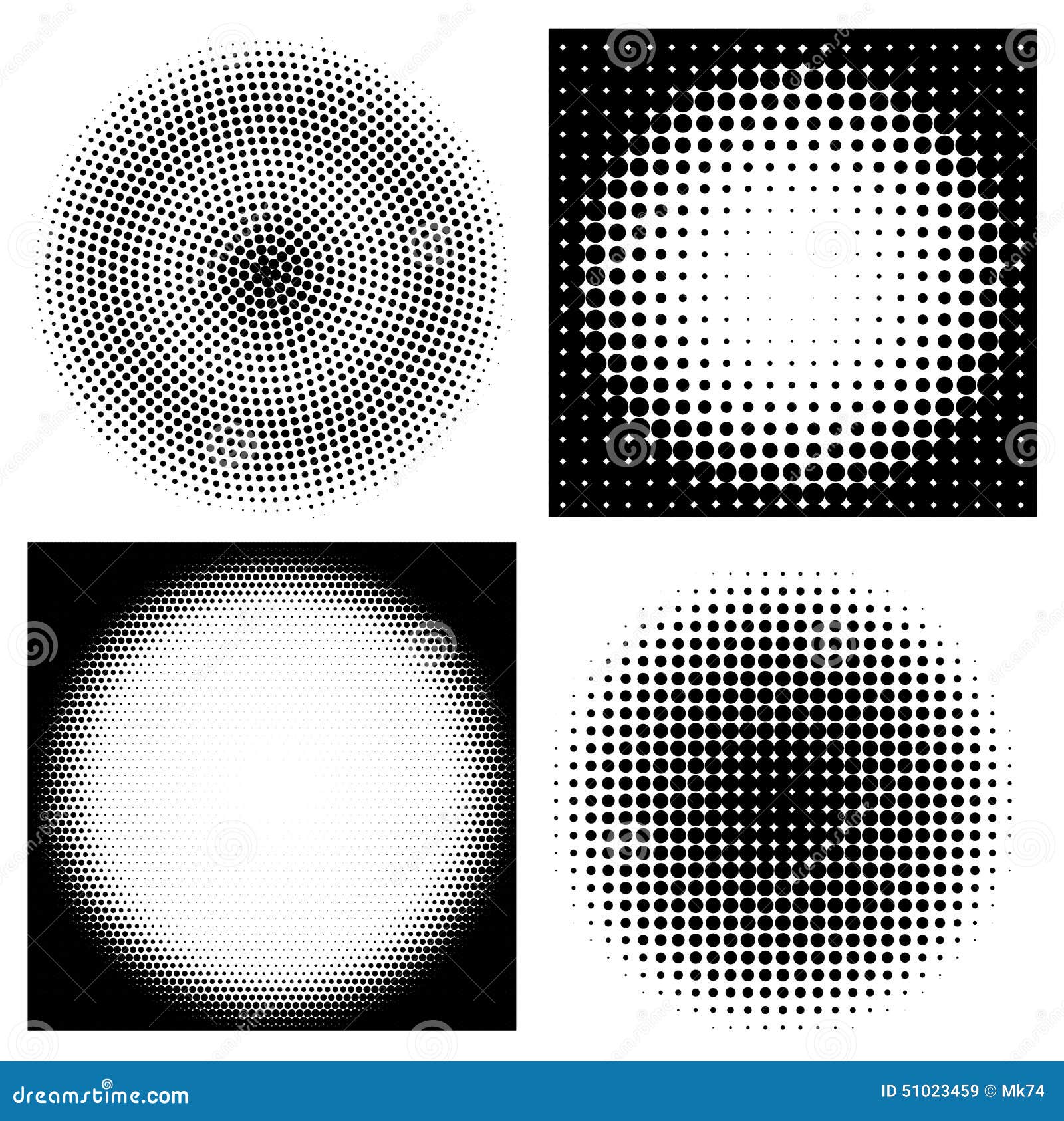 Halftone patterns stock vector. Illustration of black - 51023459