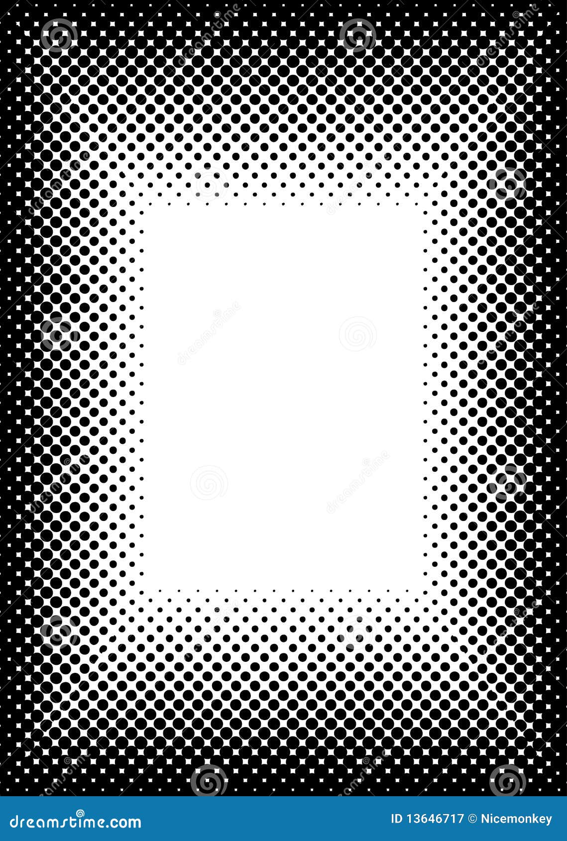 Halftone Picture Frame Border Stock Illustration - Illustration of ...