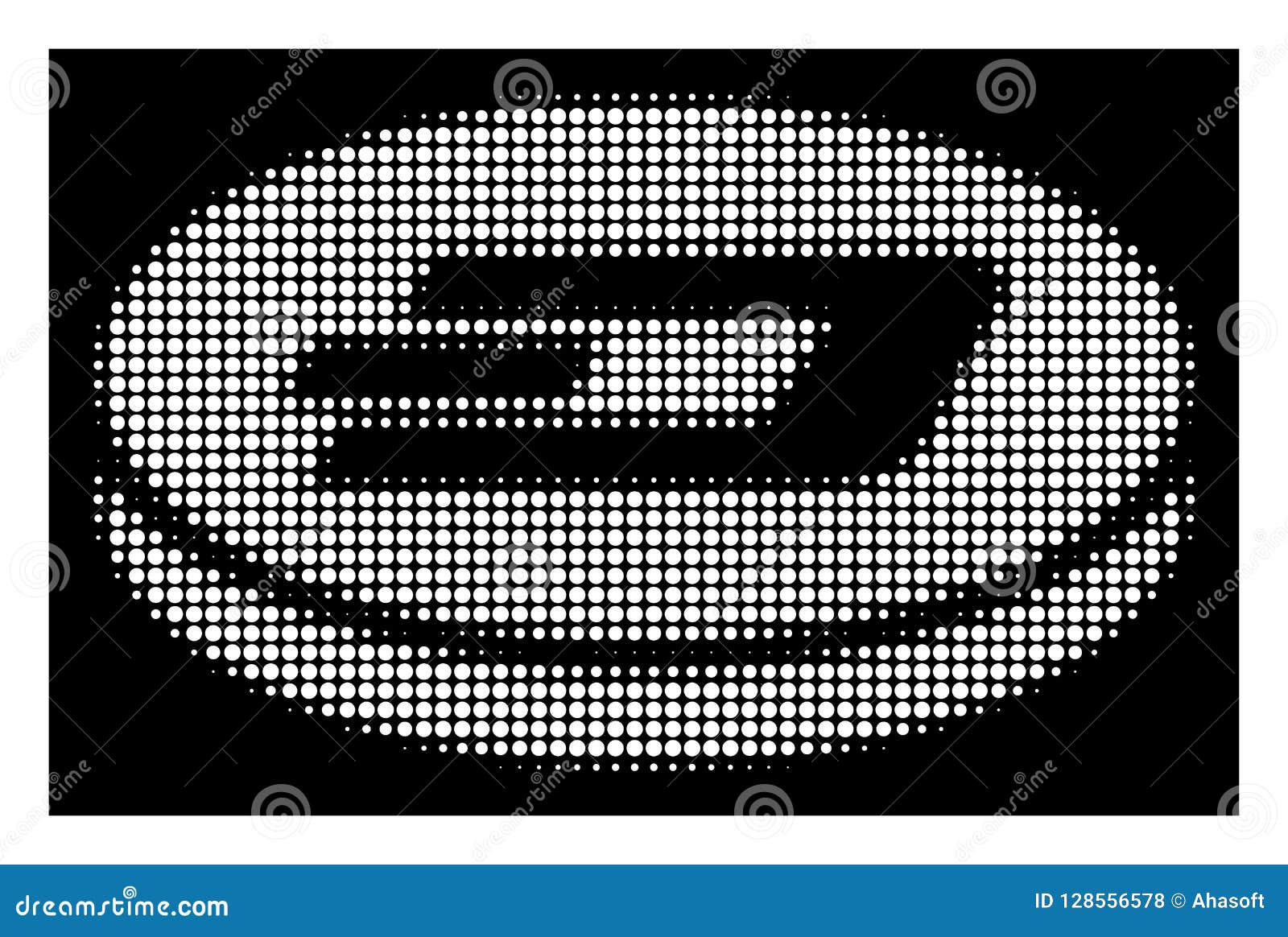 White Halftone Dash Coin Icon Stock Vector - Illustration of payment ...