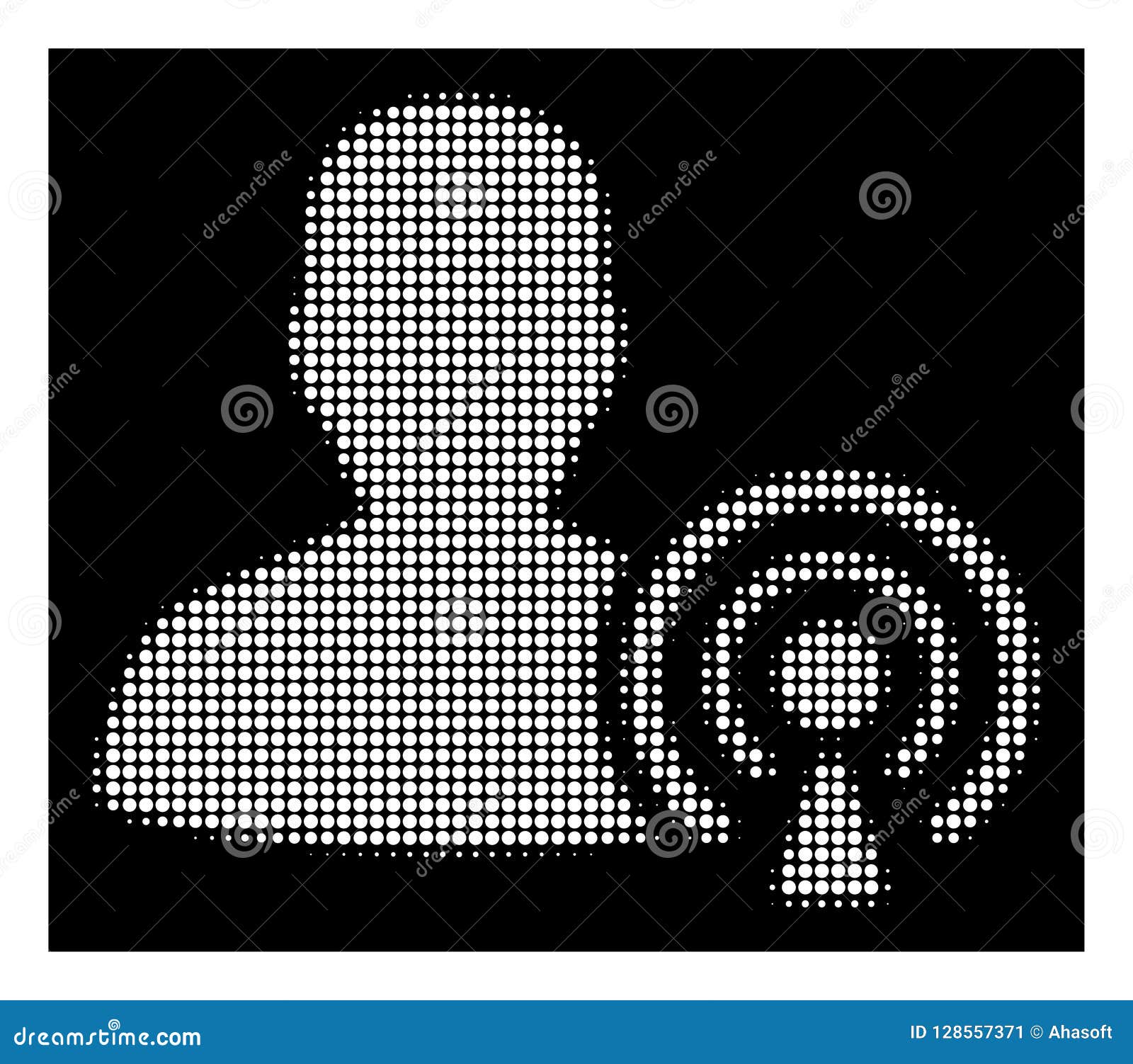 White Halftone Podcast Creator Icon Stock Vector - Illustration of ...