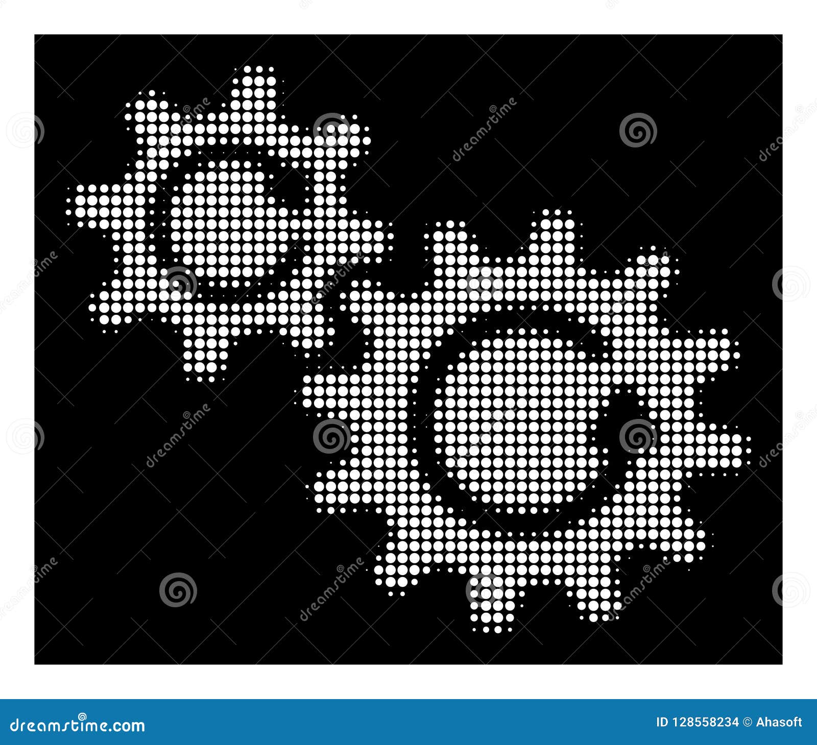 Cogs In Round Frame Border Cartoon Vector | CartoonDealer.com #19957237
