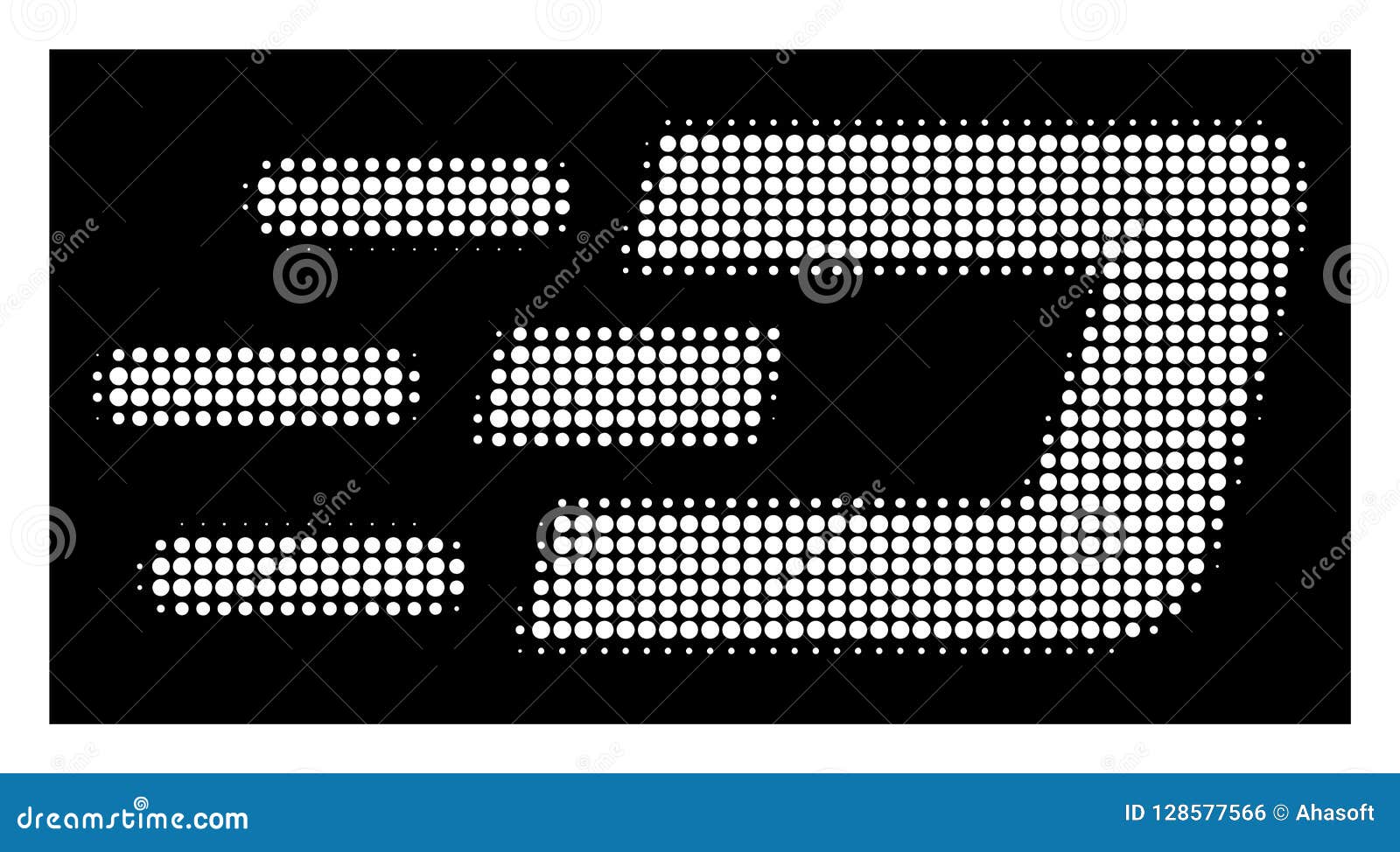 White Halftone Fast Send Dash Icon Stock Vector - Illustration of ...