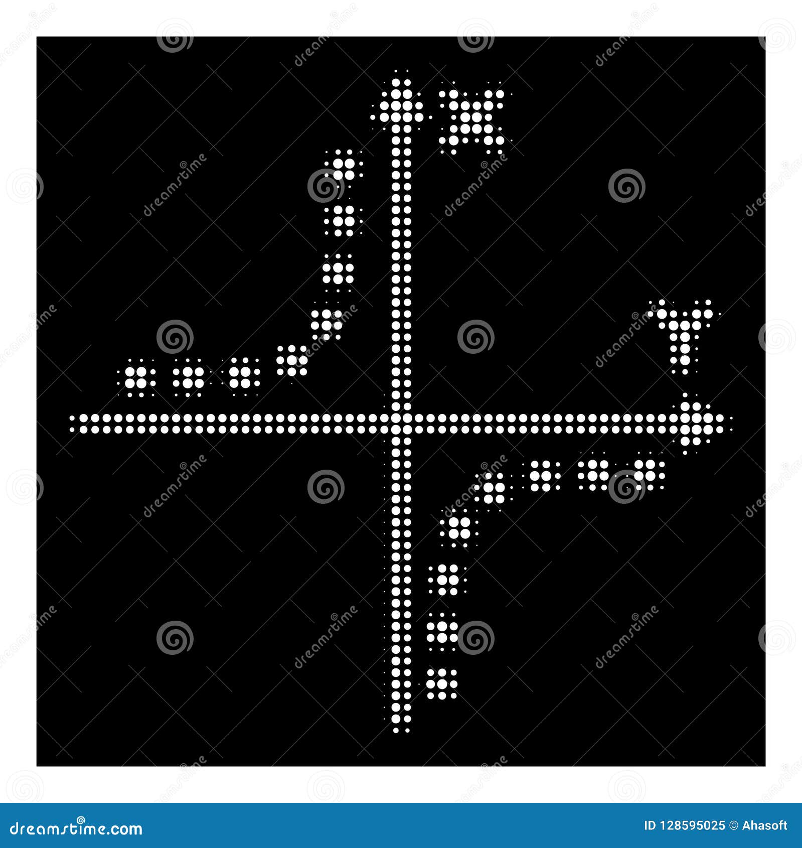 Hyperbola Plot Mosaic Icon Of Abrupt Items Cartoon Vector ...