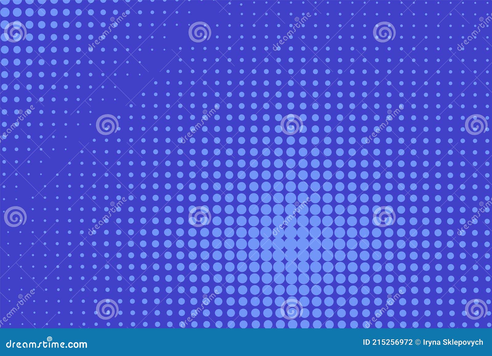 Halftone Pop Art Background. Comic Blue Texture. Vector Illustration ...