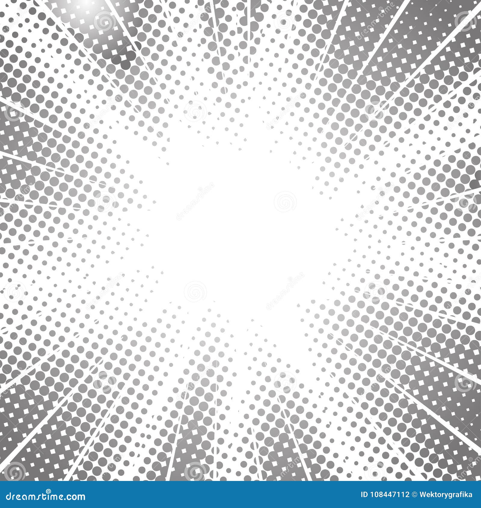 Radial Speed Black Lines On Whie Background. Manga Book Page Design ...