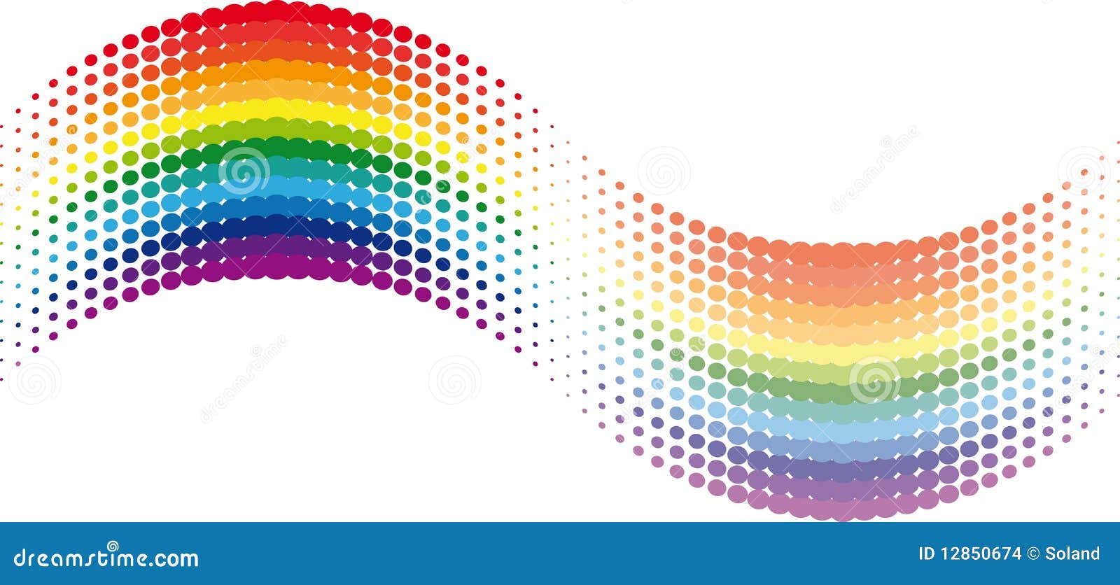 Halftone rainbow wave stock vector. Illustration of horizontal - 12850674