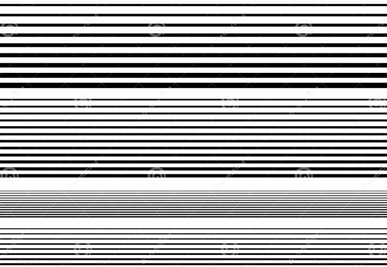 Halftone Random Horizontal Straight Parallel Lines, Stripes Pattern and ...