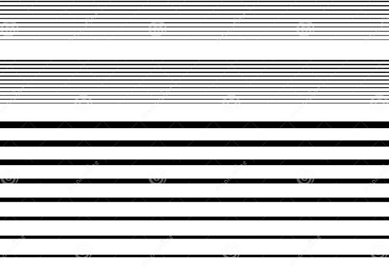Halftone Random Horizontal Straight Parallel Lines, Stripes Pattern and ...