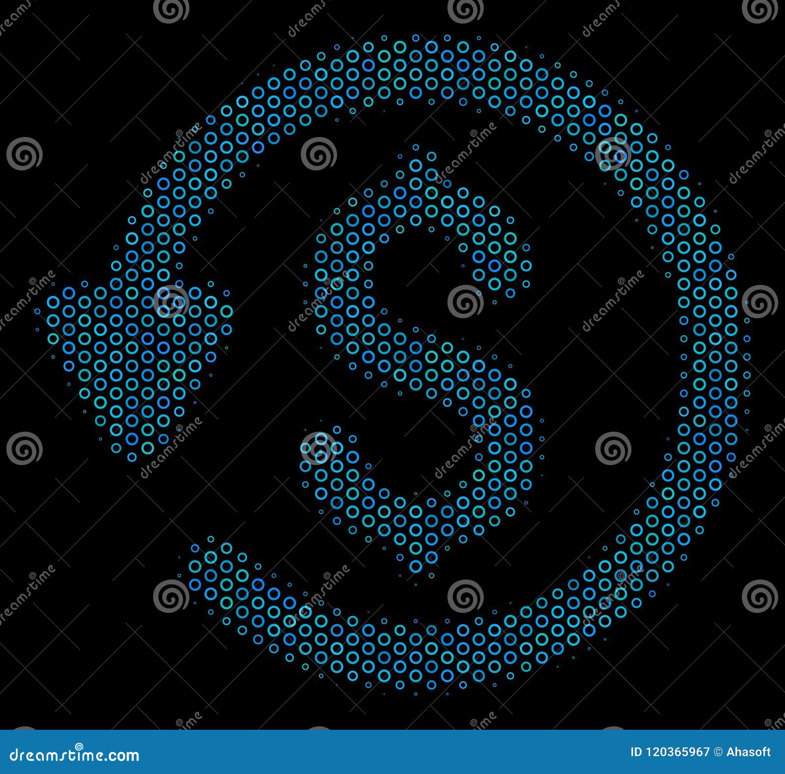 Refund Collage Icon of Halftone Circles Stock Vector - Illustration of ...