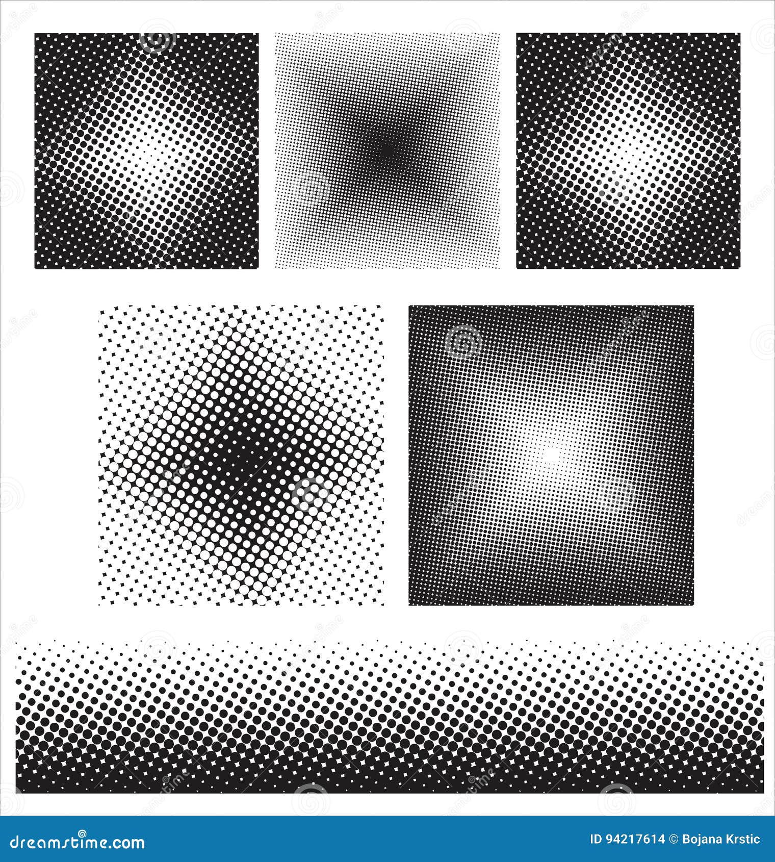 Halftone Retro Design Elements Collection Stock Vector - Illustration ...