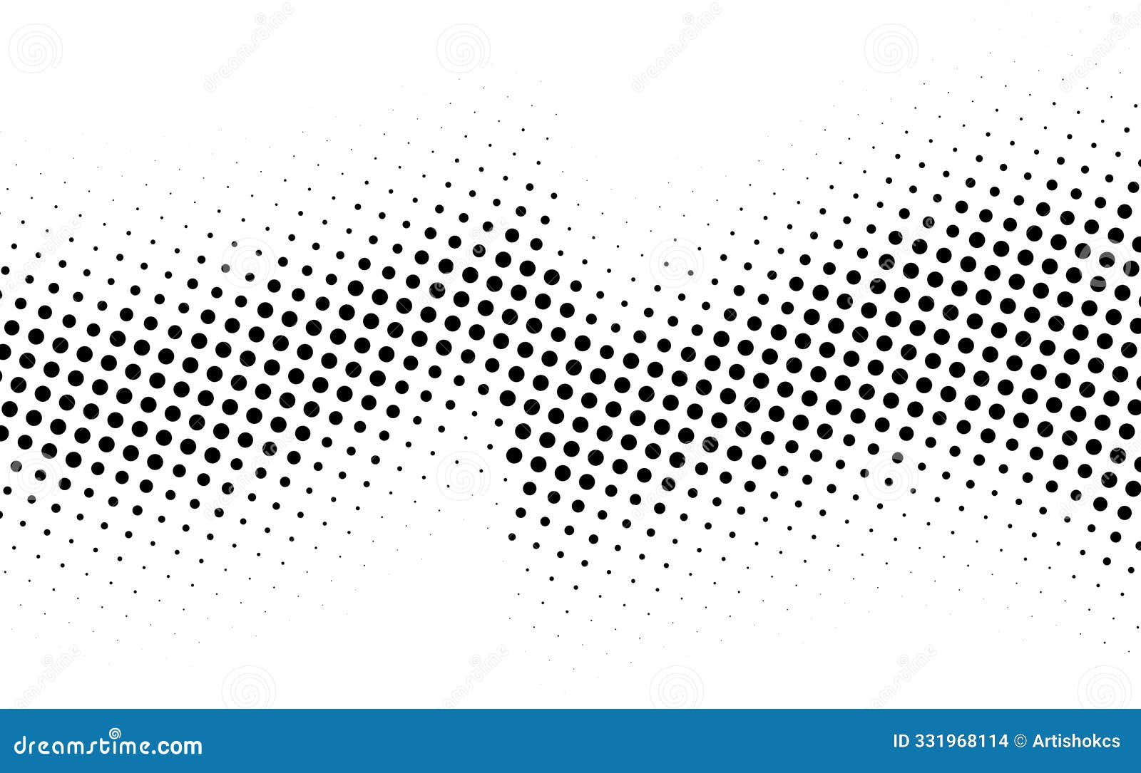 Halftone Rhythm White Wave. Vector Illustration. Halftone Line Dots ...