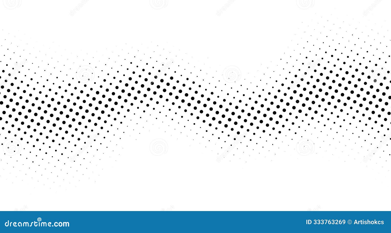 Halftone Rhythm Black Wave. Vector Illustration. Halftone Circle Dots ...