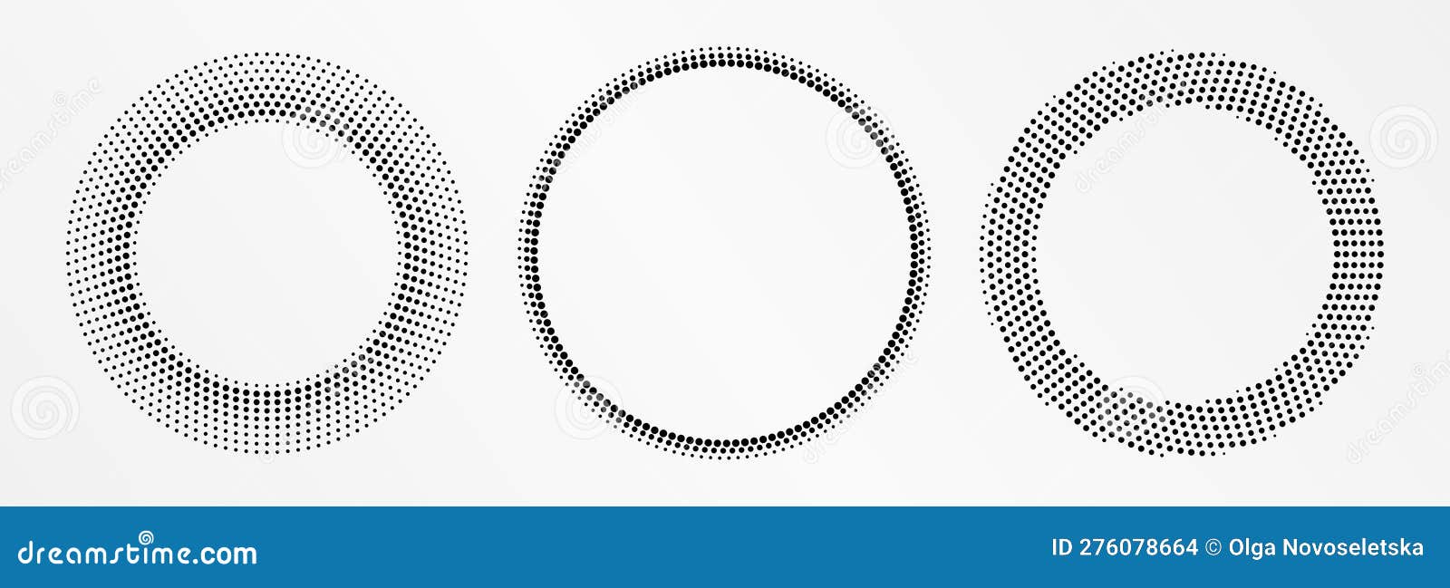 Halftone Round Frame. Halftone Circle Logo. Dots Emblem Stock ...