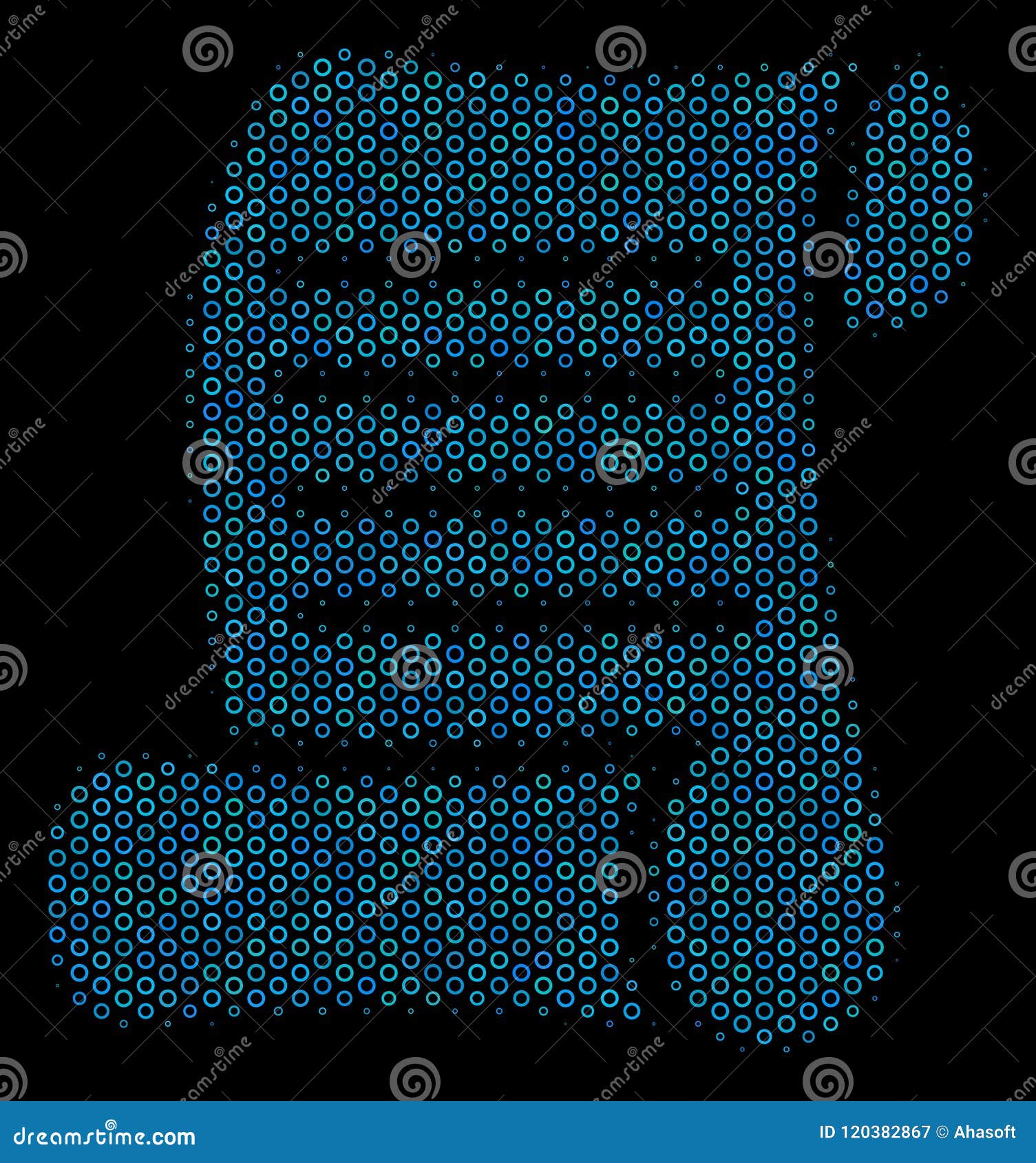 Script Roll Collage Icon of Halftone Bubbles Stock Vector ...