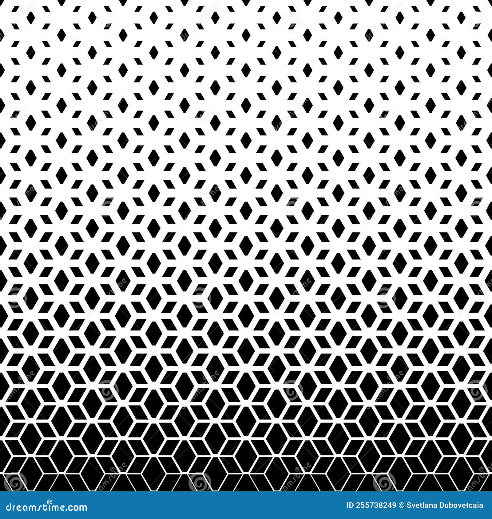 Halftone Seamless Pattern. Repeated Geometric Gradient. Black Geometry ...