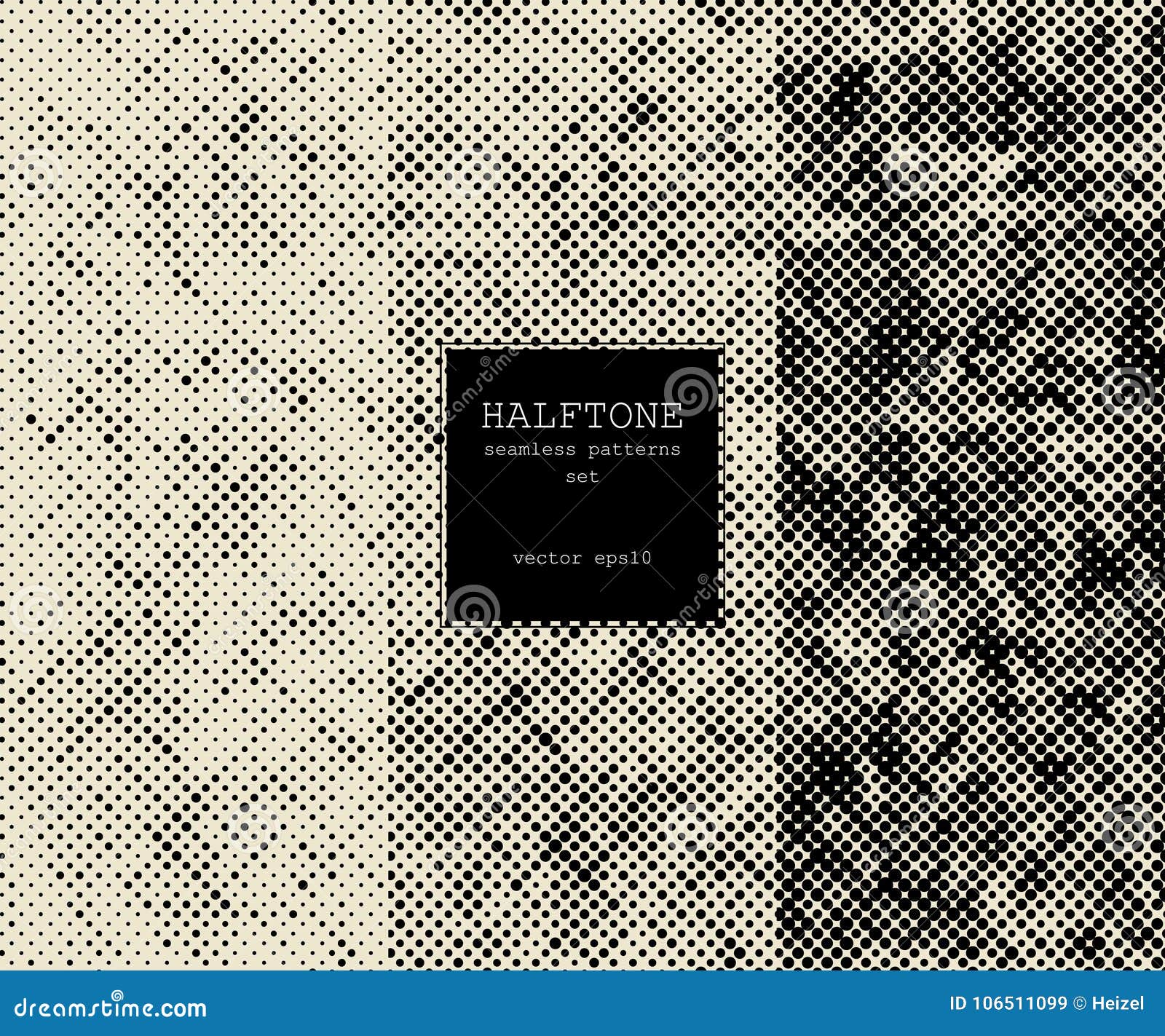 Halftone seamless patterns stock vector. Illustration of grunge - 106511099
