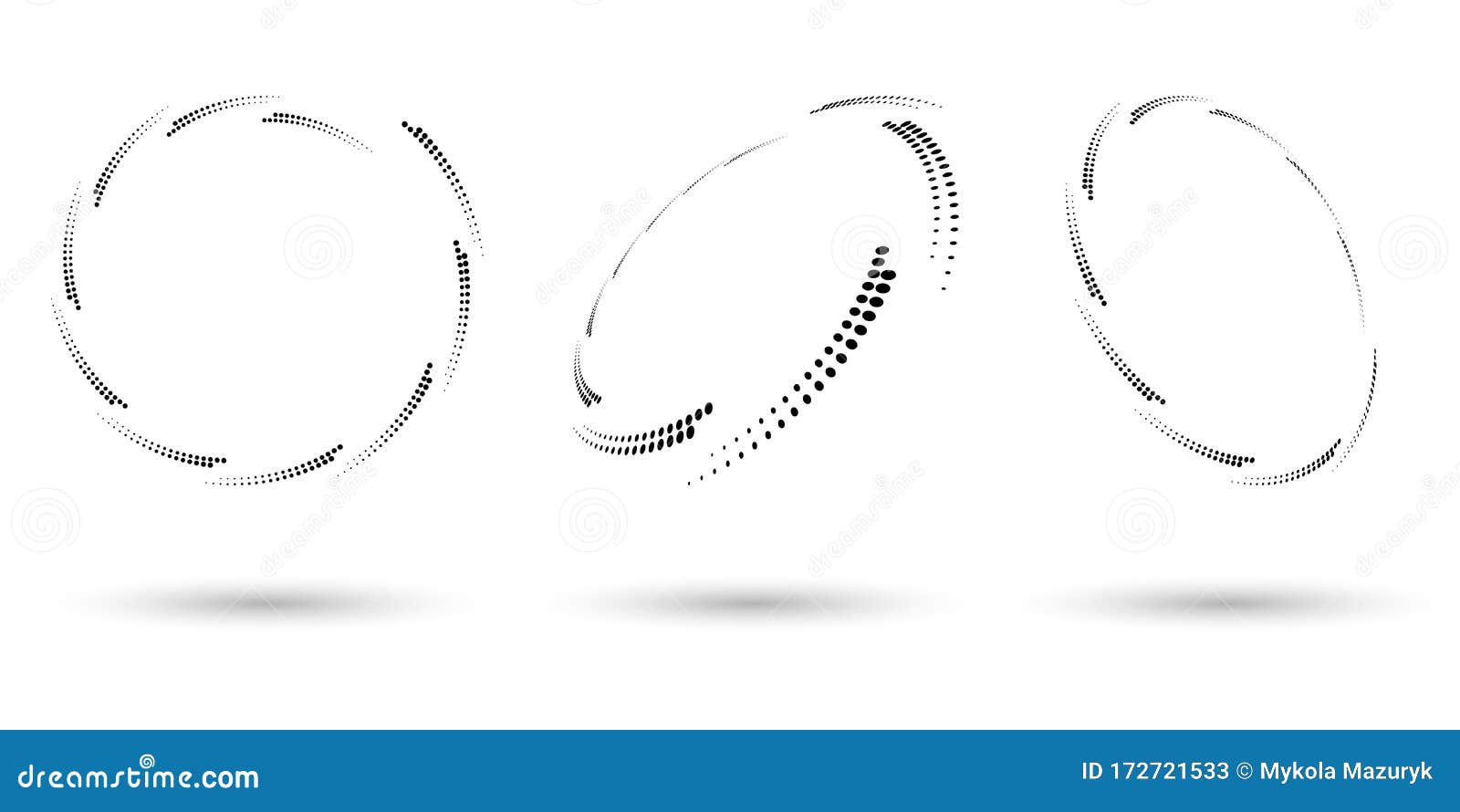 Halftone Shapes, Abstract Dots Logo Emblem or Design Element for Any ...