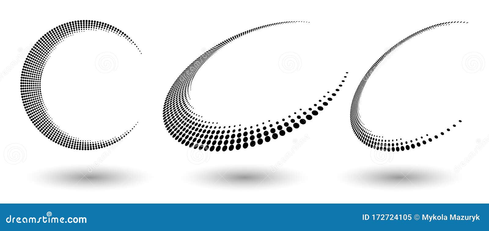 Halftone Shapes, Abstract Dots Logo Emblem or Design Element for Any ...