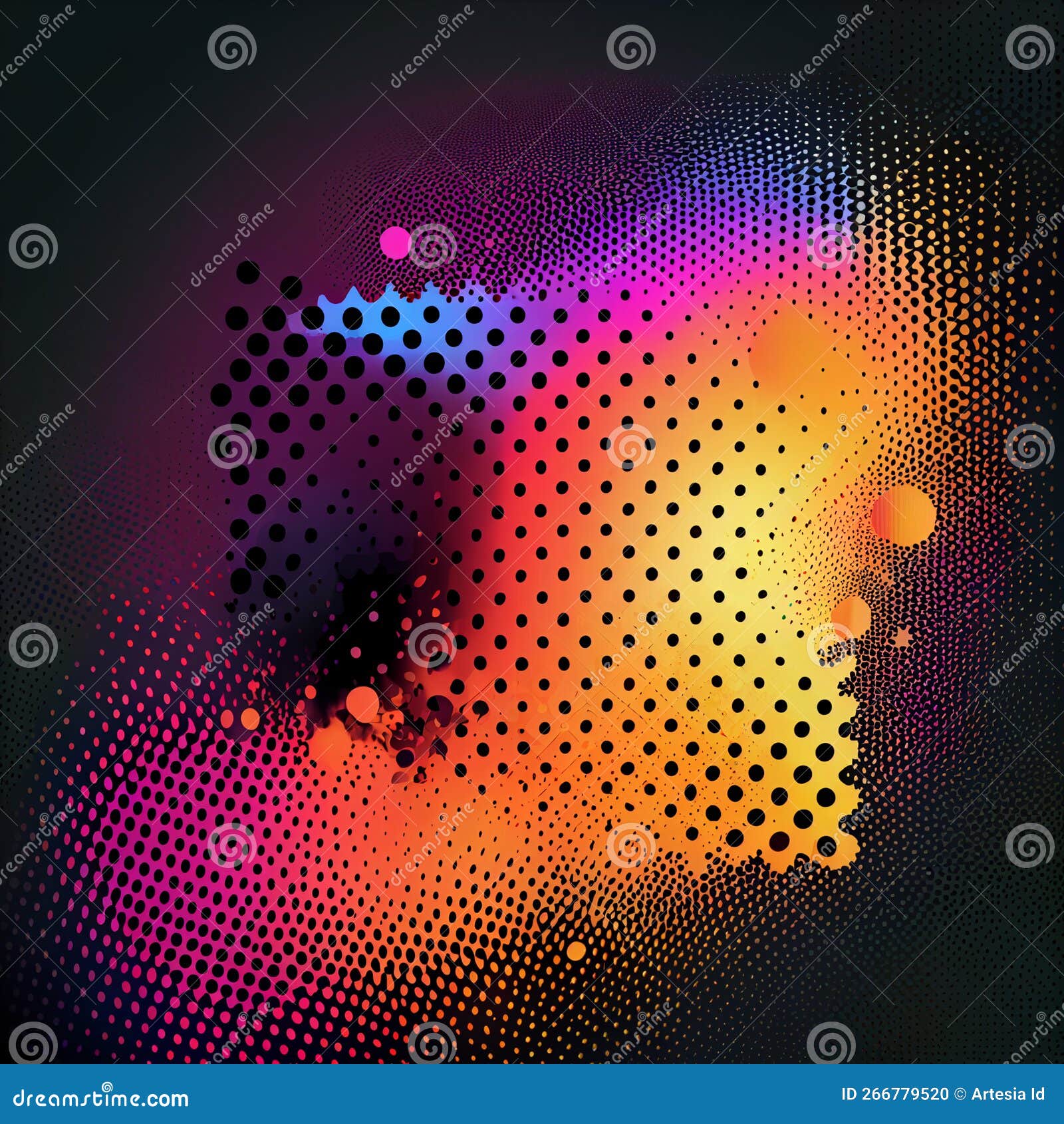 Halftone Smoke Effect Vibrant Abstract Background Stock Illustration ...