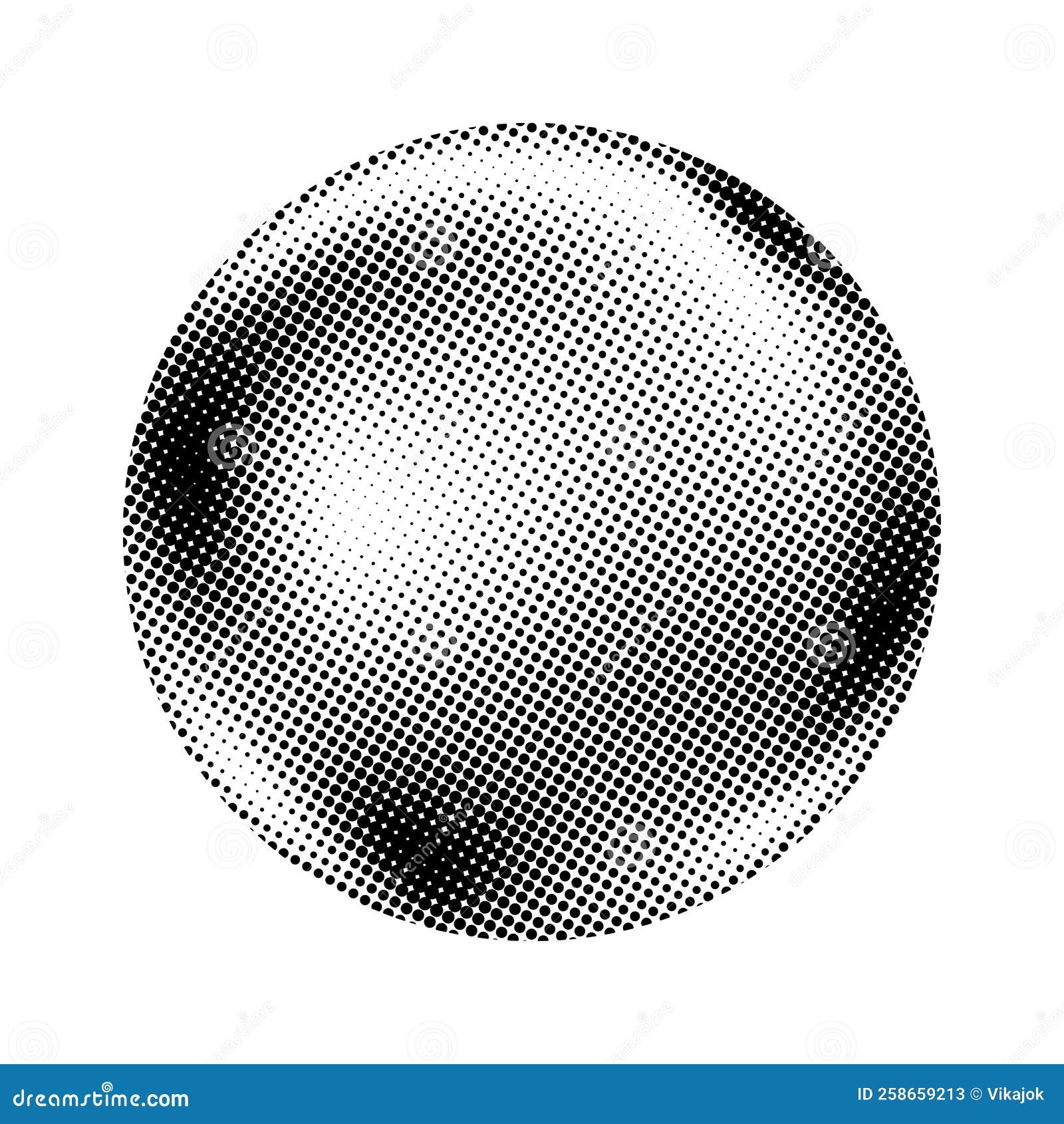 Halftone Sphere. Comic Texture Globe. Semitone Dotted Circle. Round ...