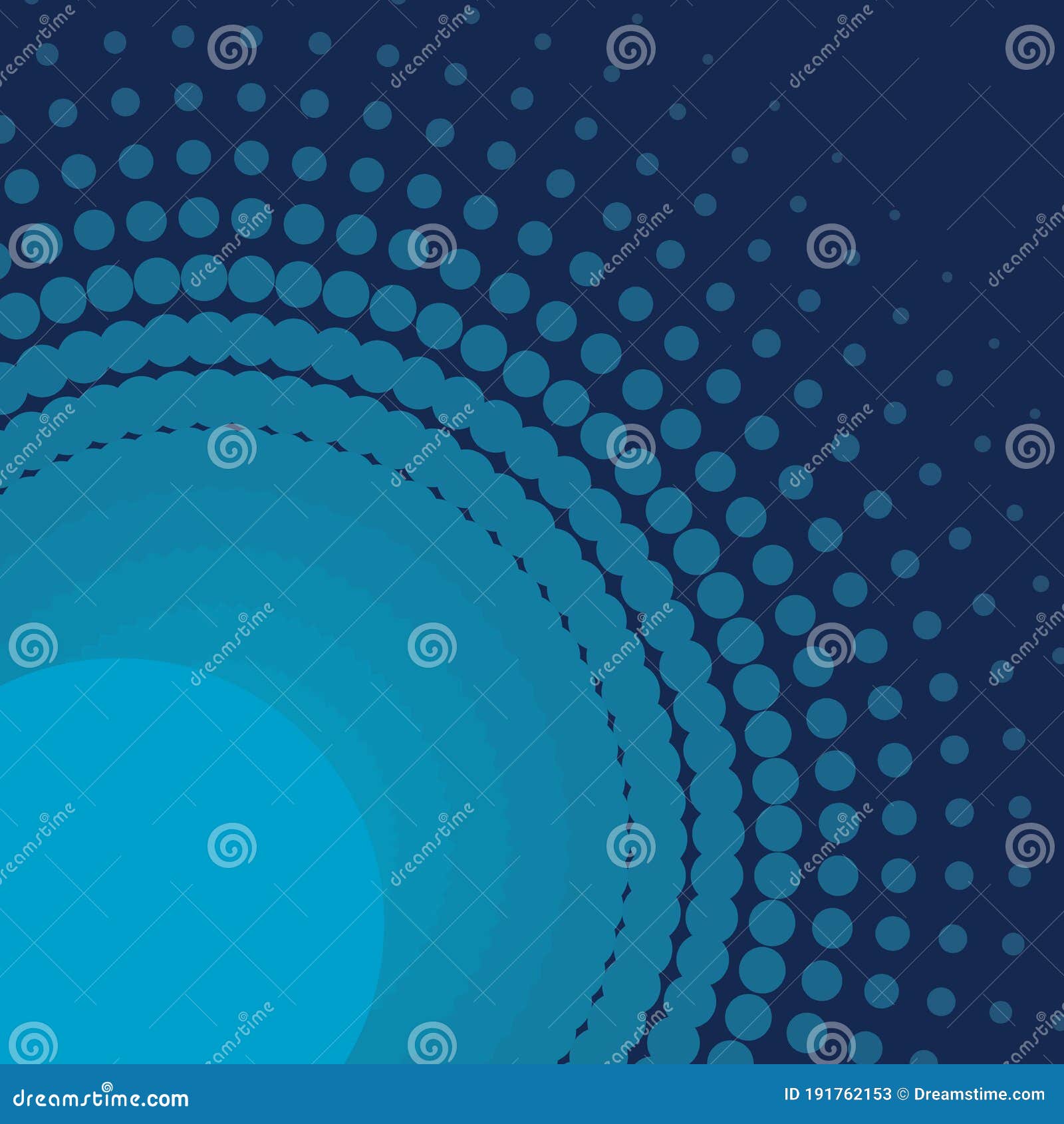 Halftone Sphere of Points. Gradation Blue Gradient on Blue Backgrounds ...