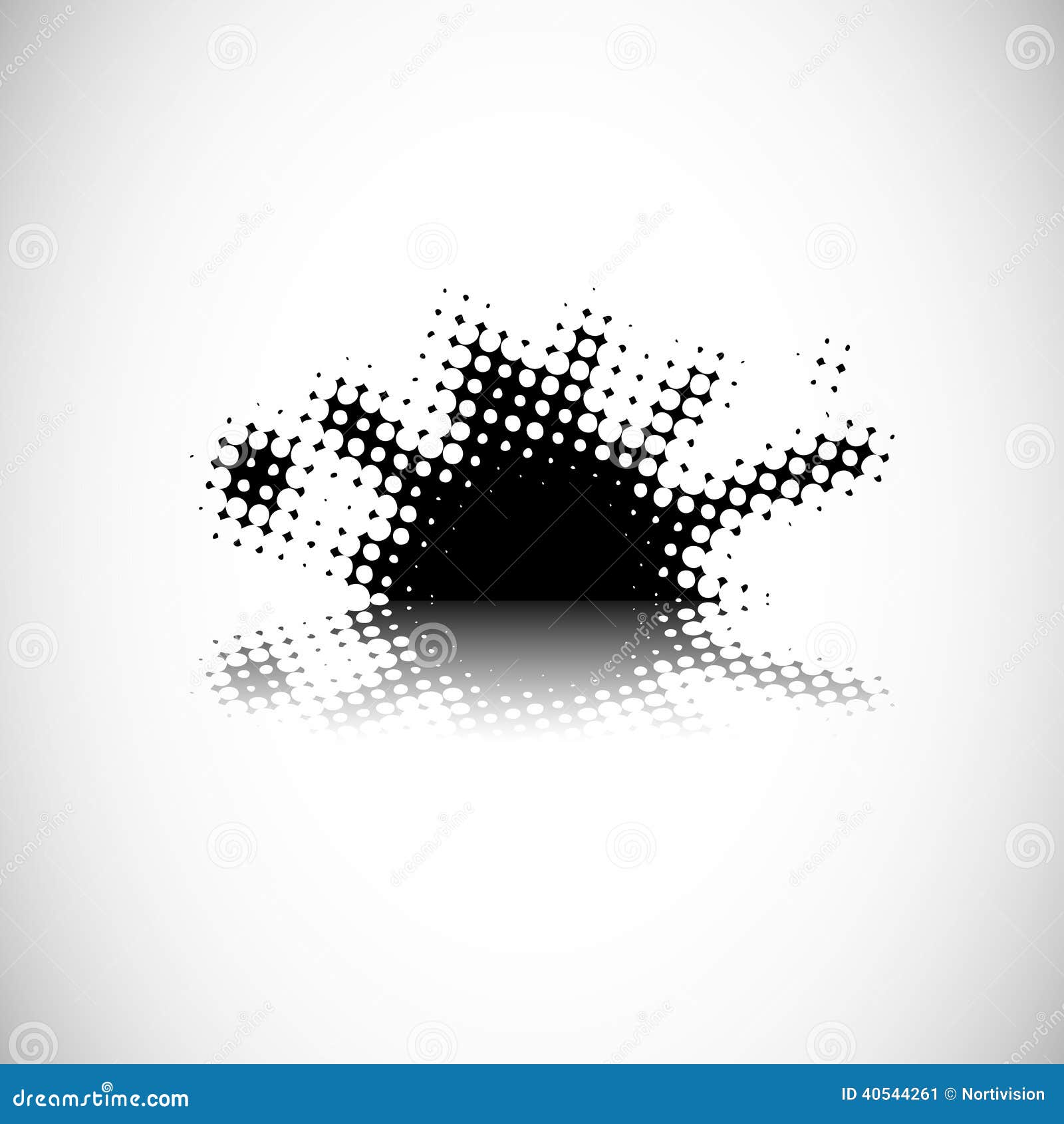 Halftone Splatter with Reflection Stock Vector - Illustration of ...