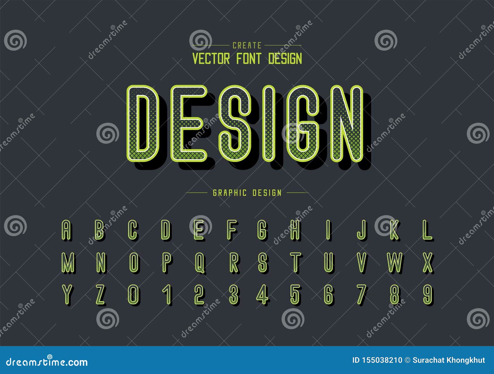 Halftone Square Font And Alphabet Vector Digital Letter Style Typeface And Number Design Stock