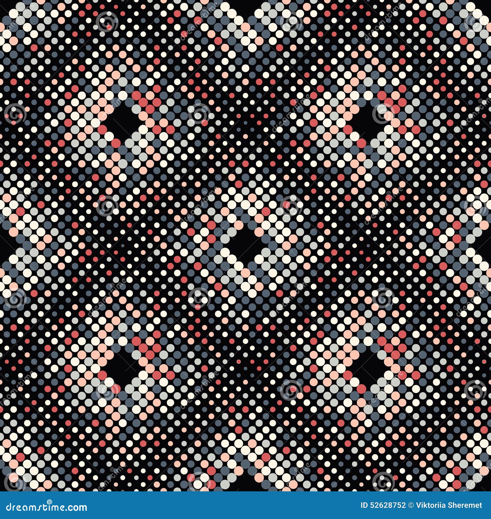 Halftone Square Tiles Vector Seamless Pattern Stock Vector ...