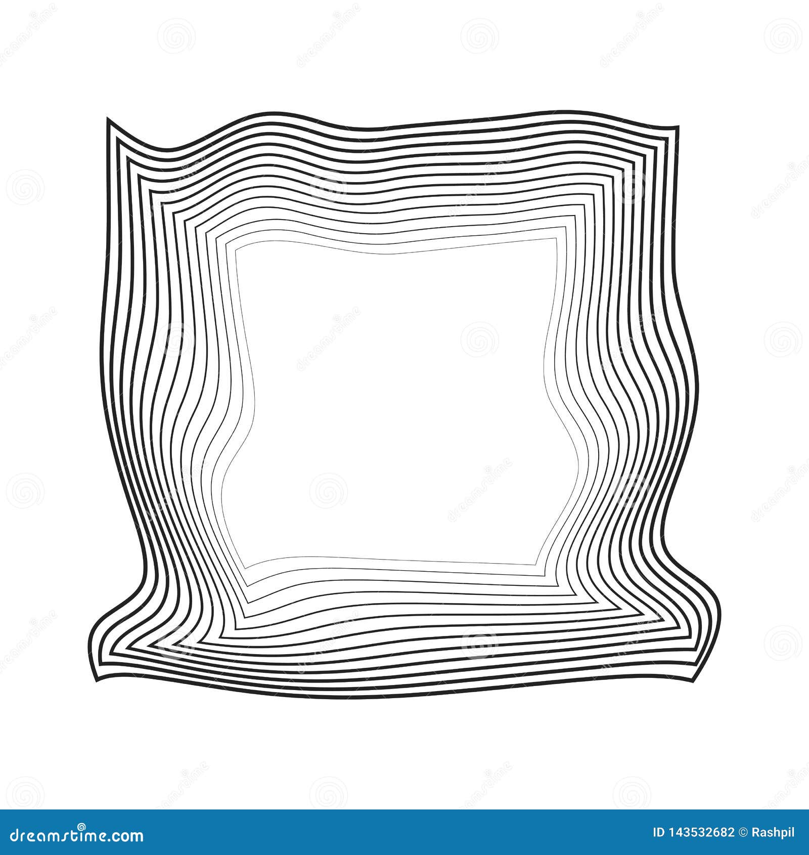 Halftone Square Twirled Frame Stock Illustration - Illustration of ...