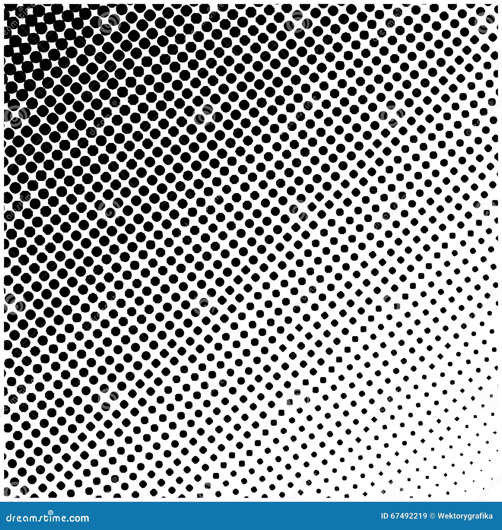 Halftone Square And Circle Frames With Paint Brush Strokes Cartoon ...