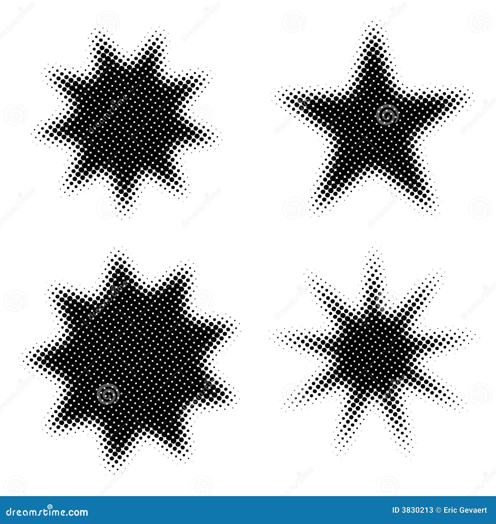 Halftone star shapes stock vector. Illustration of retro - 3830213