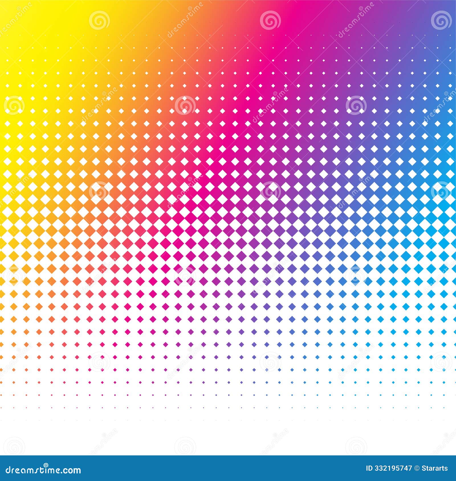 Halftone CMYK Set Of Overlay Backgrounds. Four Colored Vector Blots ...