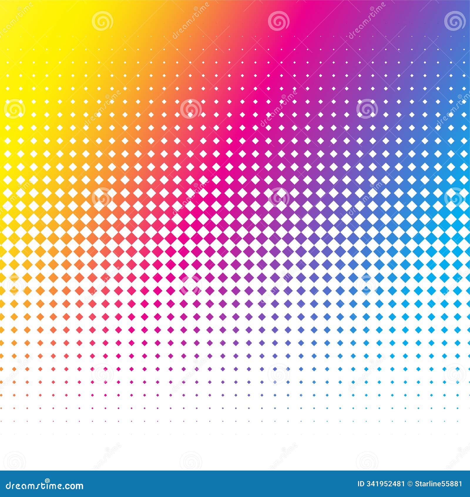 Halftone Style Cmyk Color Dotted Background Design Stock Vector ...