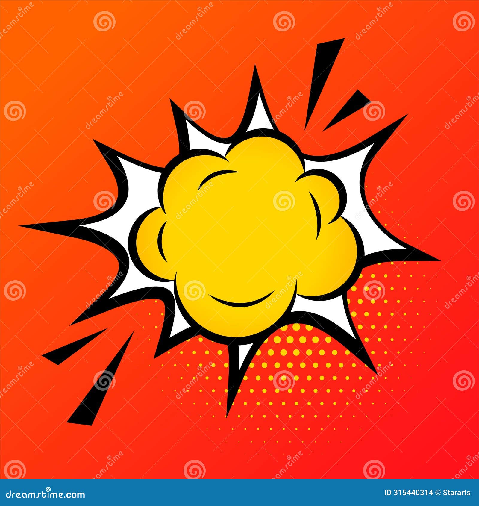 Halftone Style Empty Chat Bubble Pop Art Background Design Stock Vector ...