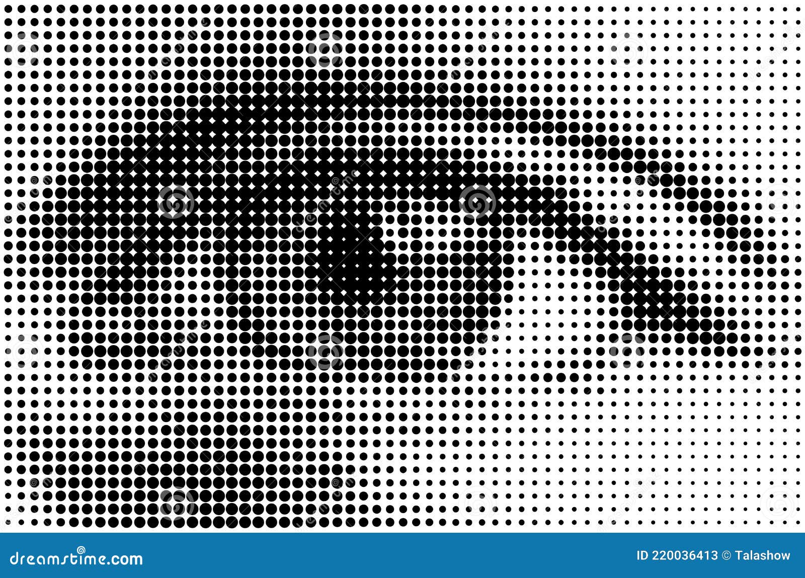 Halftone Style Human Eye Close-up. Dotted Design Stock Vector ...