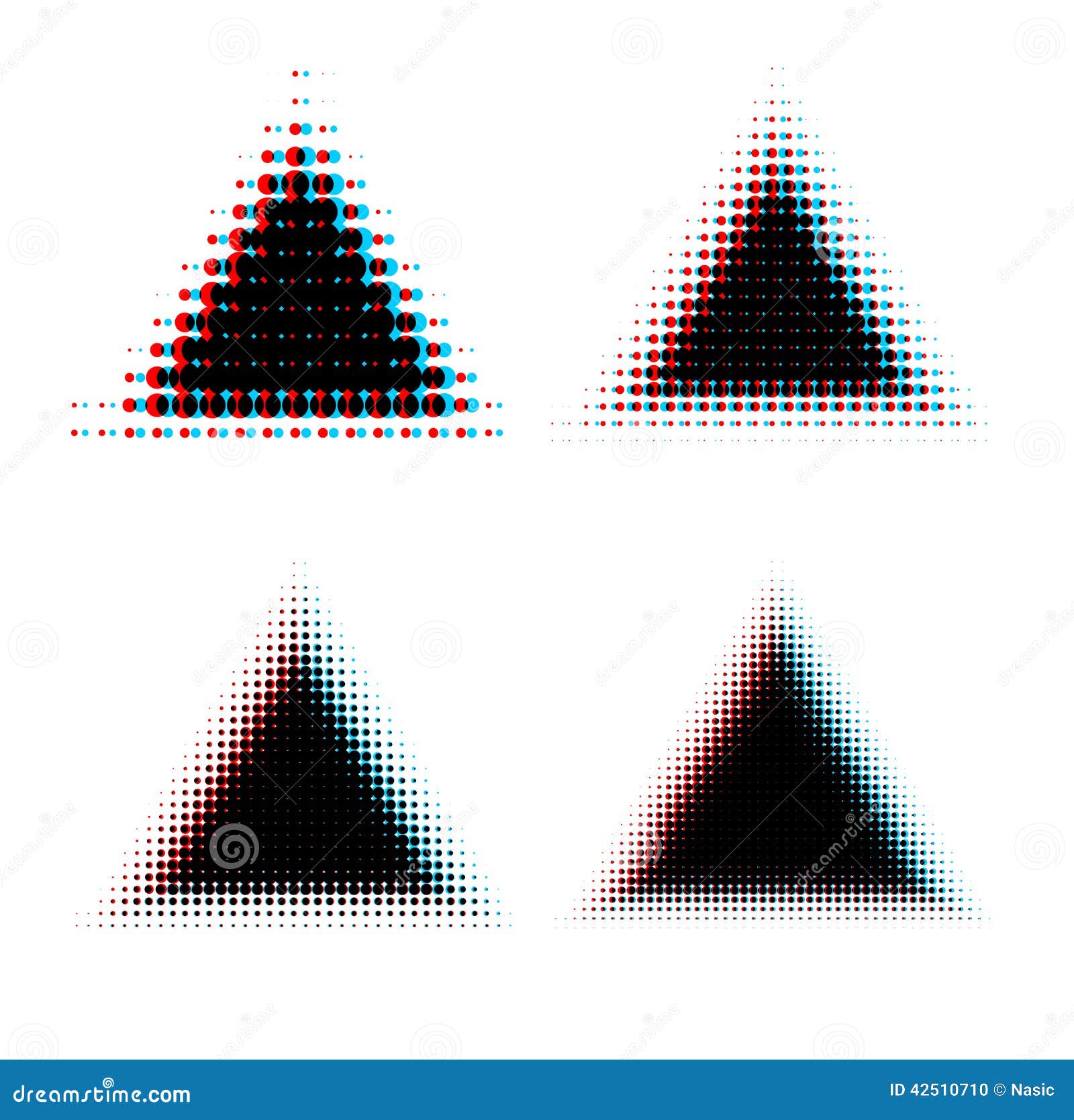 Halftone Triangle Design Elements Stock Vector - Illustration of ...