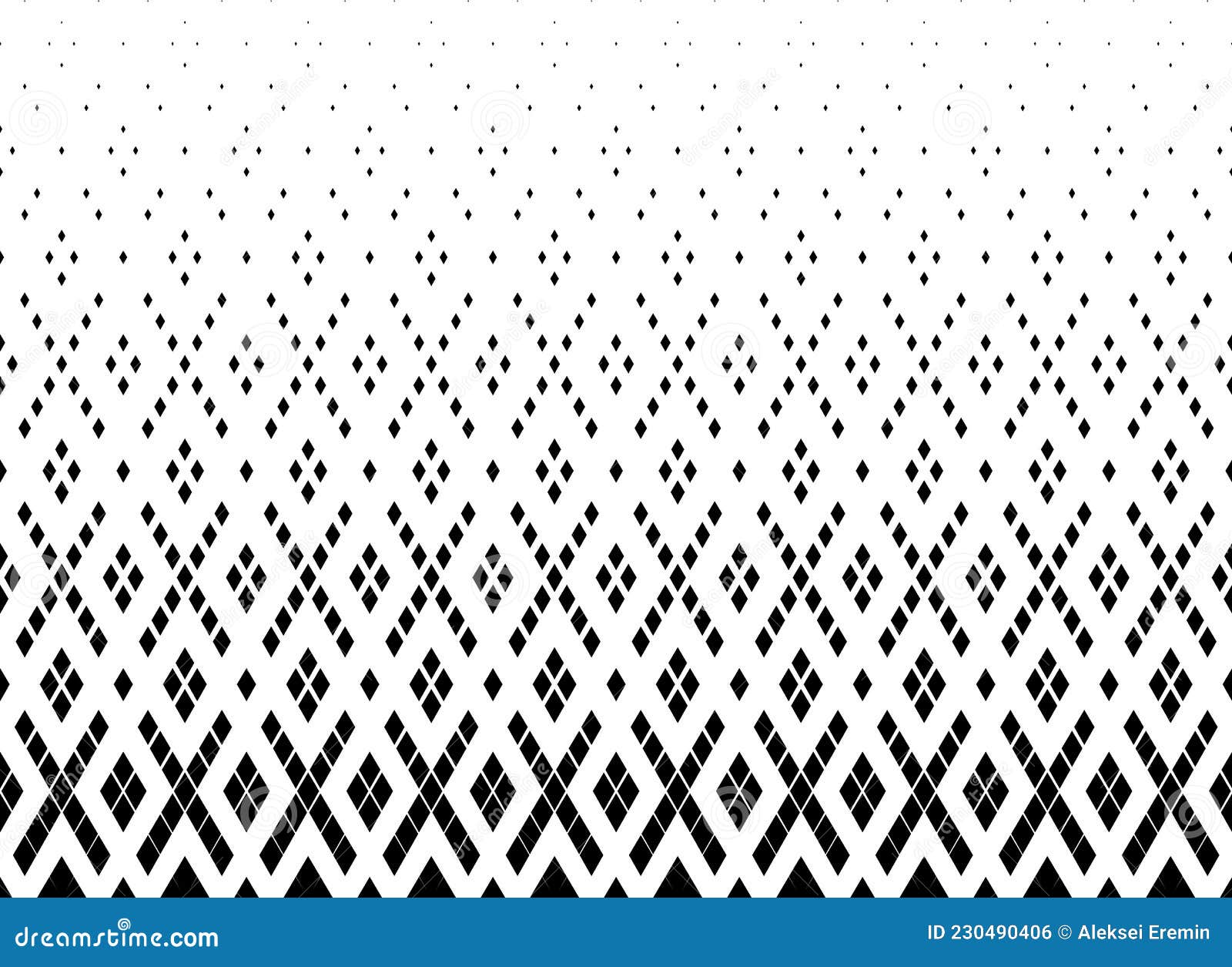 Halftone Vector Background. Filled with Black Diamonds Stock Vector ...
