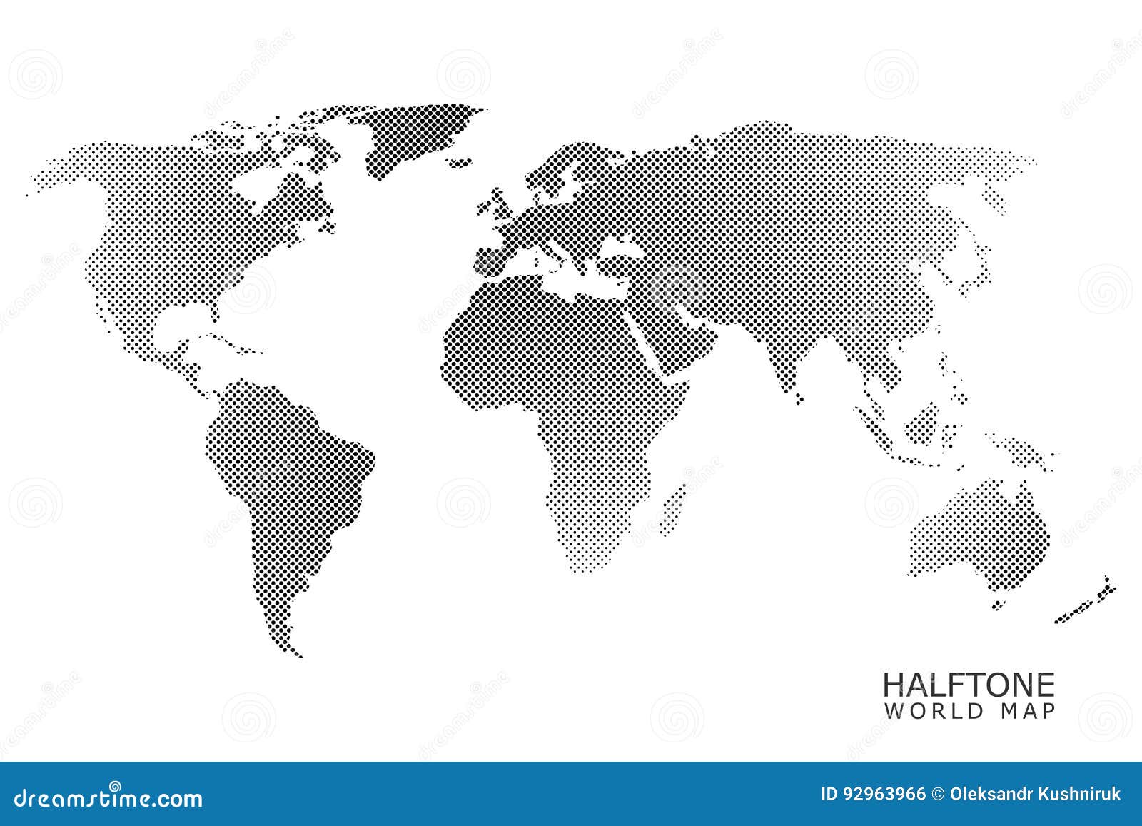 Halftone vector world map stock vector. Illustration of america - 92963966