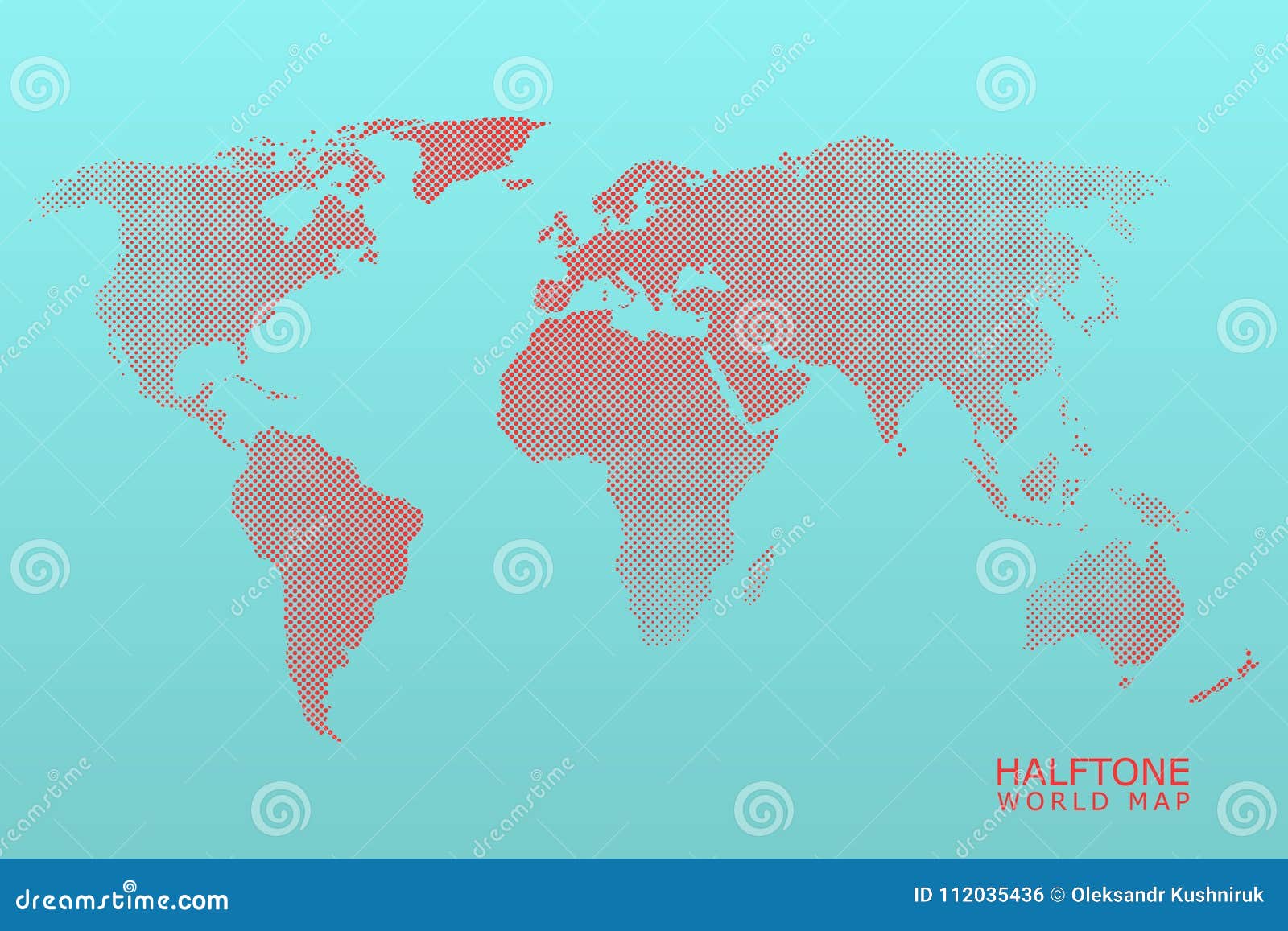 Halftone vector world map stock vector. Illustration of global - 112035436
