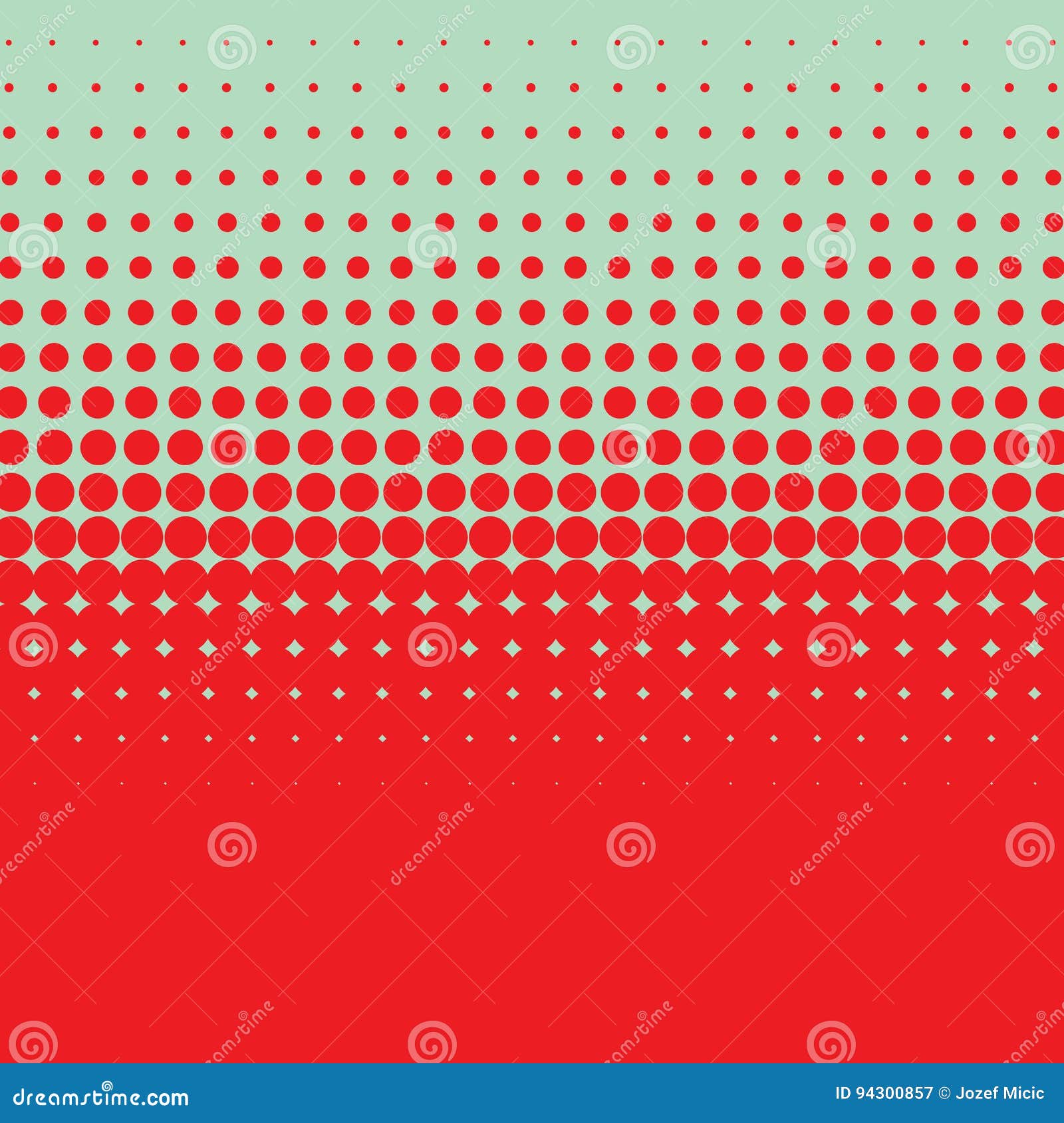 Halftone Vintage Vector Background with Bright Red Vivid Color. Stock ...