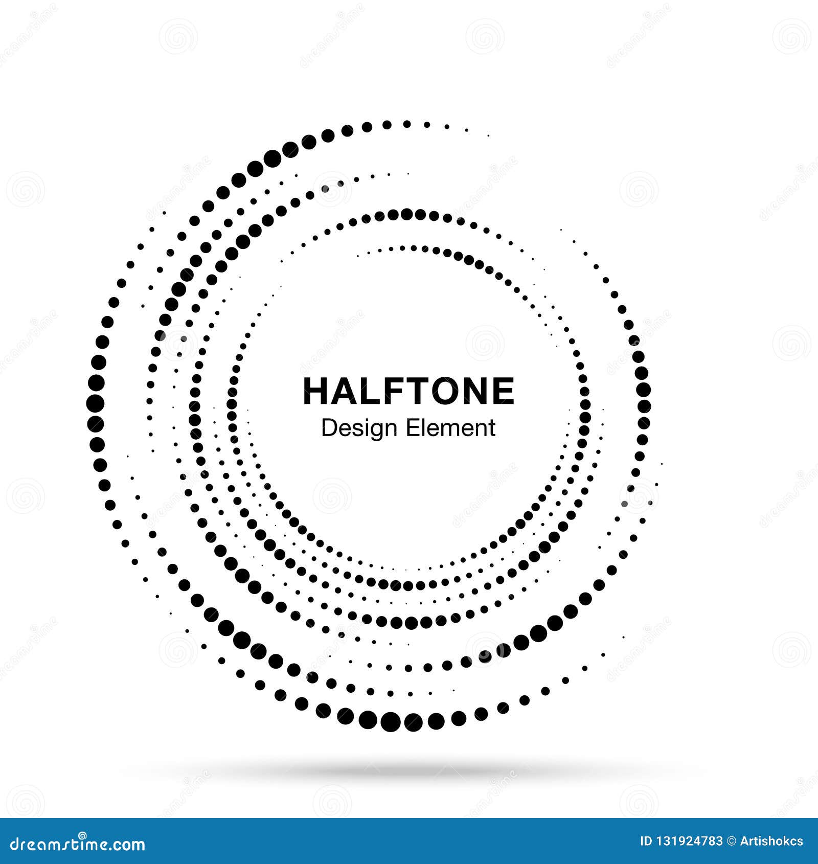 Halftone Incomplete Circle Frame Dots Logo Set Isolated On White ... Halftone Incomplete Circle Frame Dots Logo Set Isolated On White ...